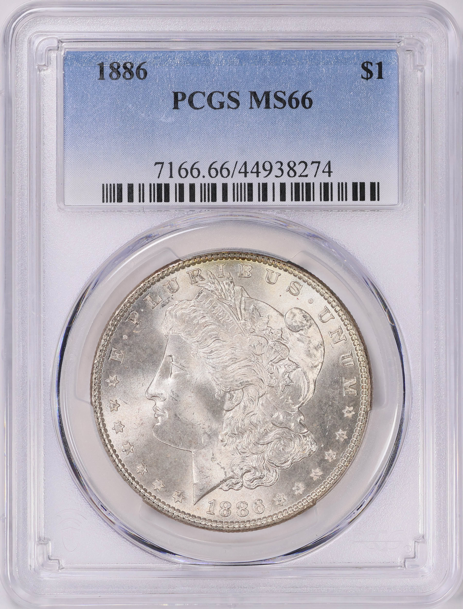 1886 Morgan Silver Dollar PCGS MS-66 (Toned) (Item 1292361) | GreatCollections Coin Auctions