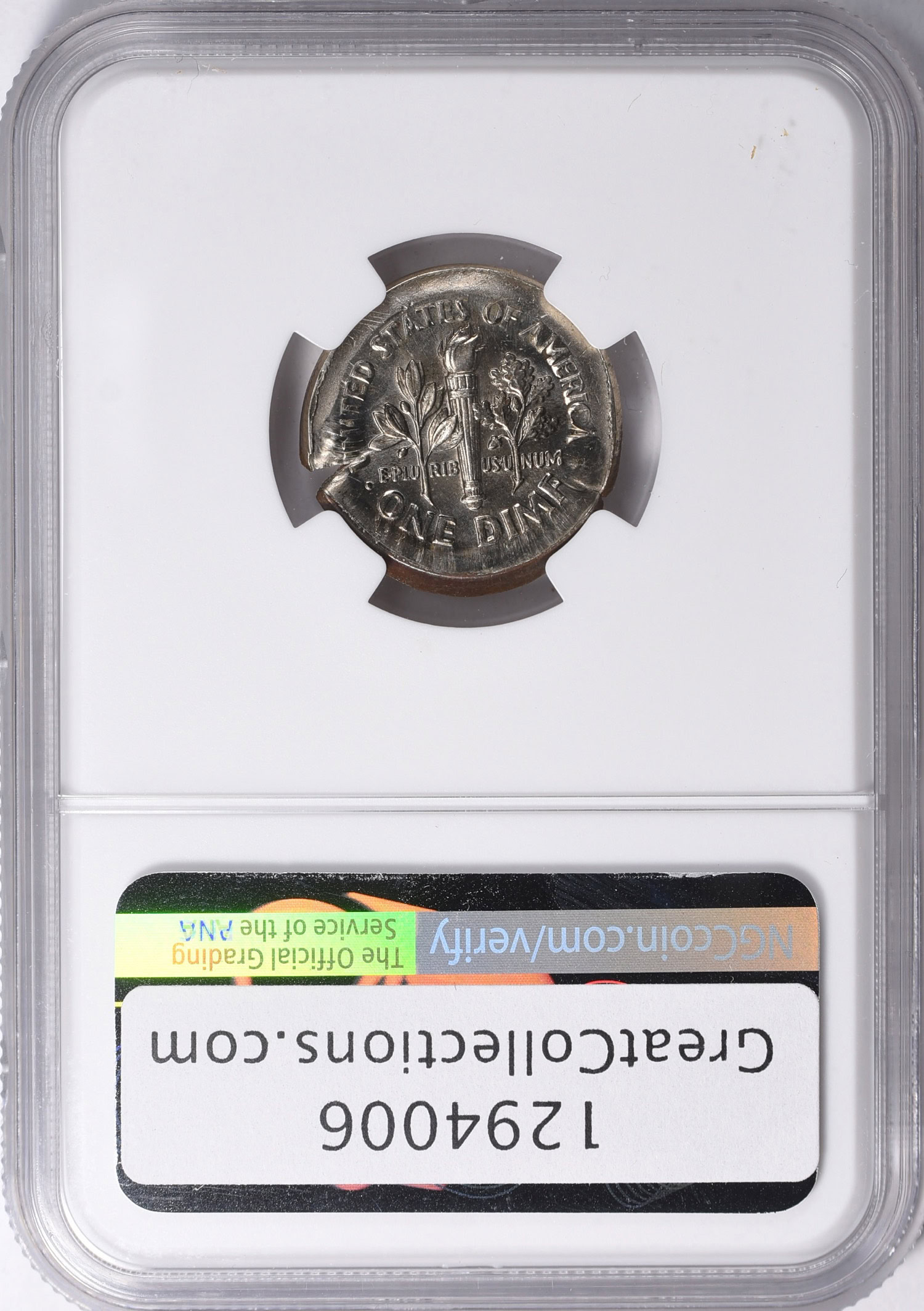 Mint Error 1988-P Roosevelt Dime Broadstruck Obverse Brockage NGC MS-66 ...