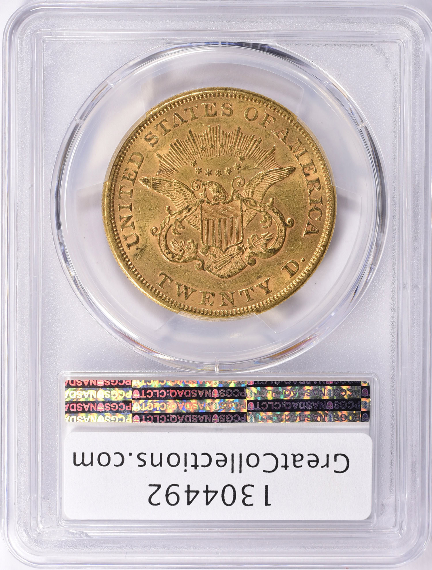 1854 Liberty Gold Double Eagle Large Date PCGS MS-61 (CAC Green) (The Fairmont Collection) (Item ...