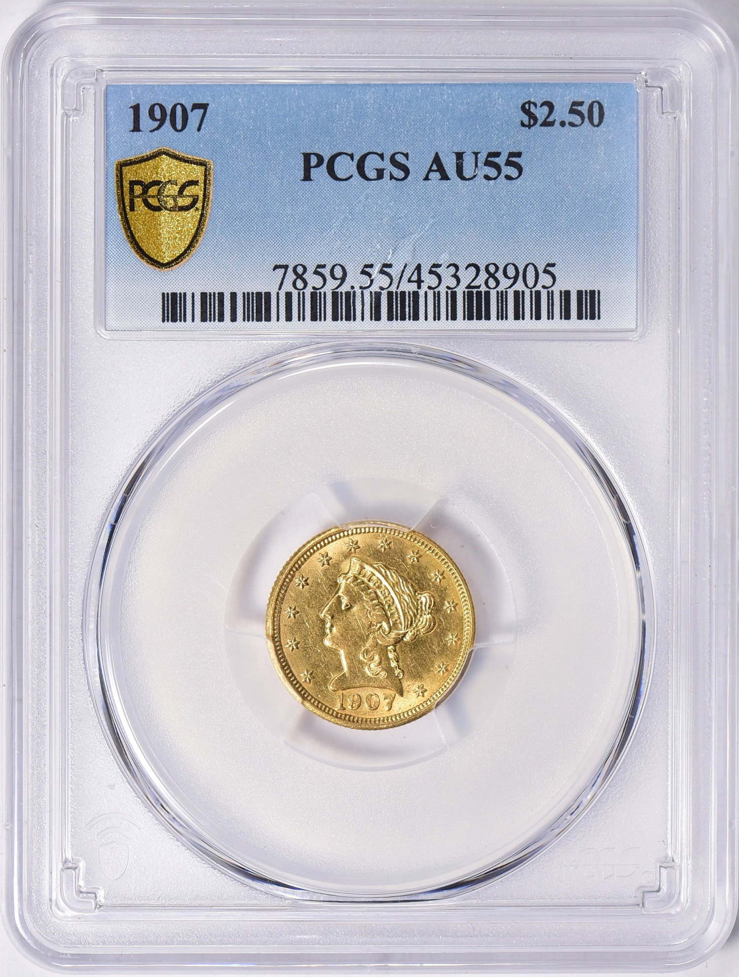 1907 Liberty Gold Quarter Eagle PCGS AU-55 (Item 1307941 ...
