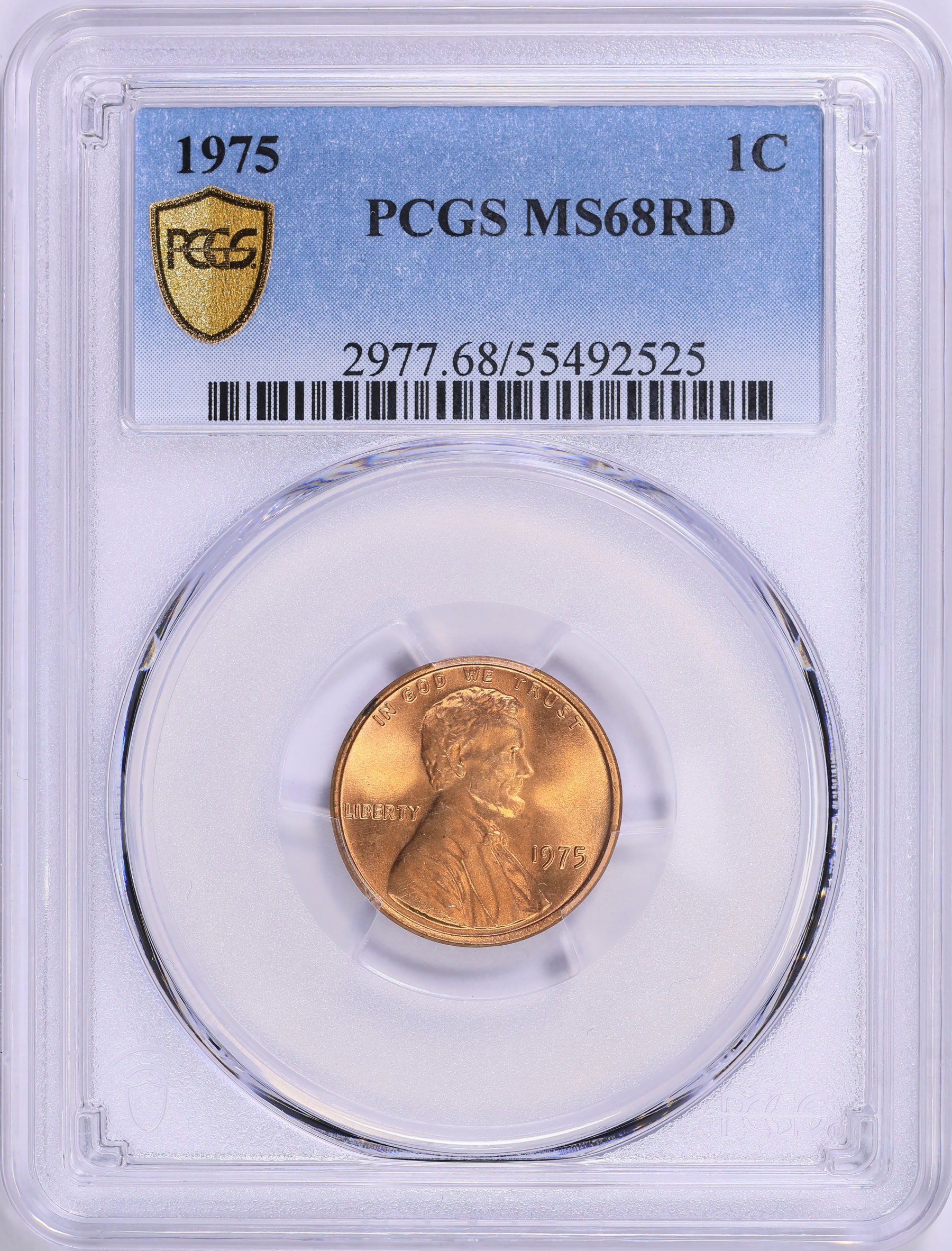1975 Lincoln Cent PCGS MS-68 RD (Item 1308238) | GreatCollections Coin ...