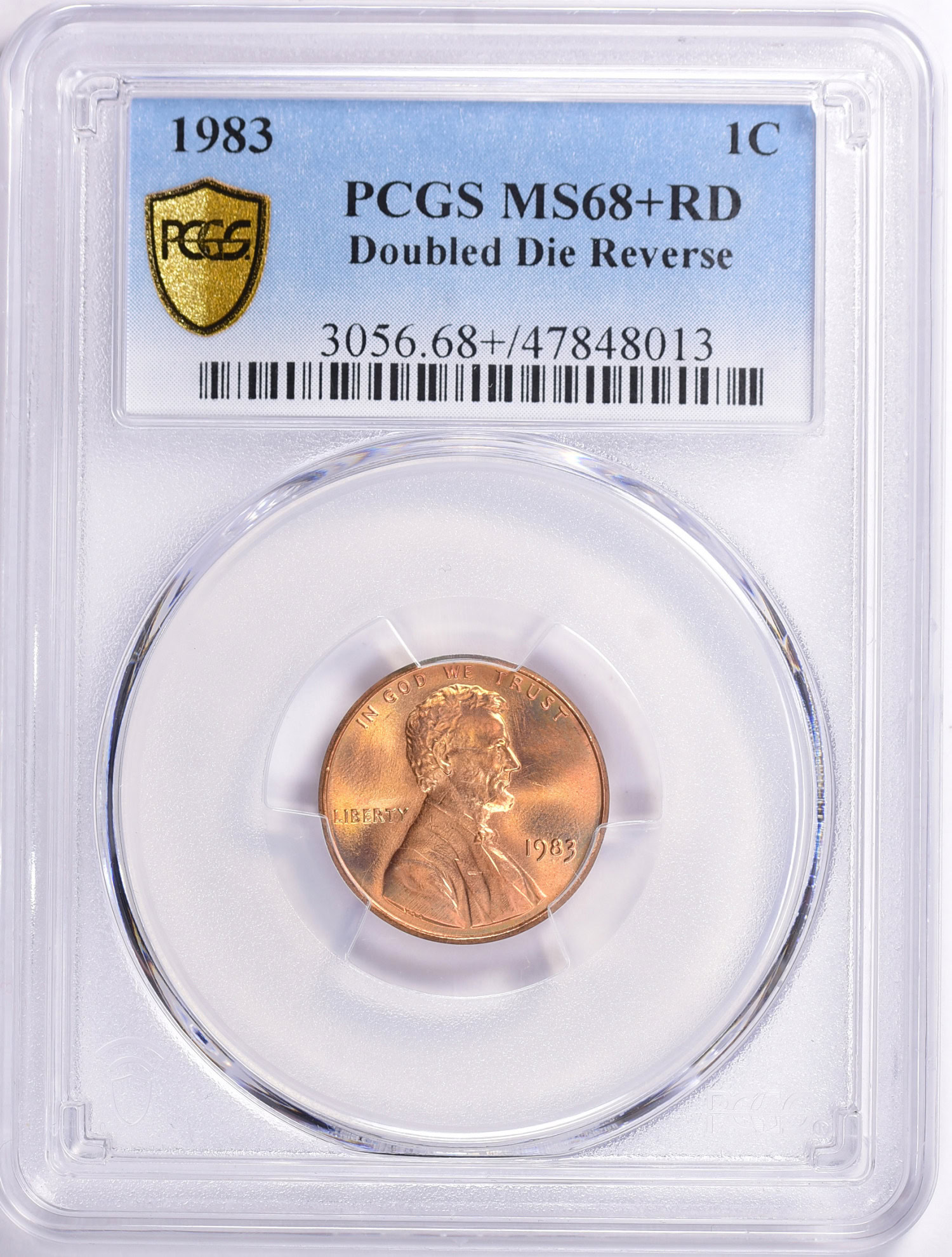1983 Lincoln Cent Doubled Die Reverse PCGS MS-68+ RD (Toned) (Item ...
