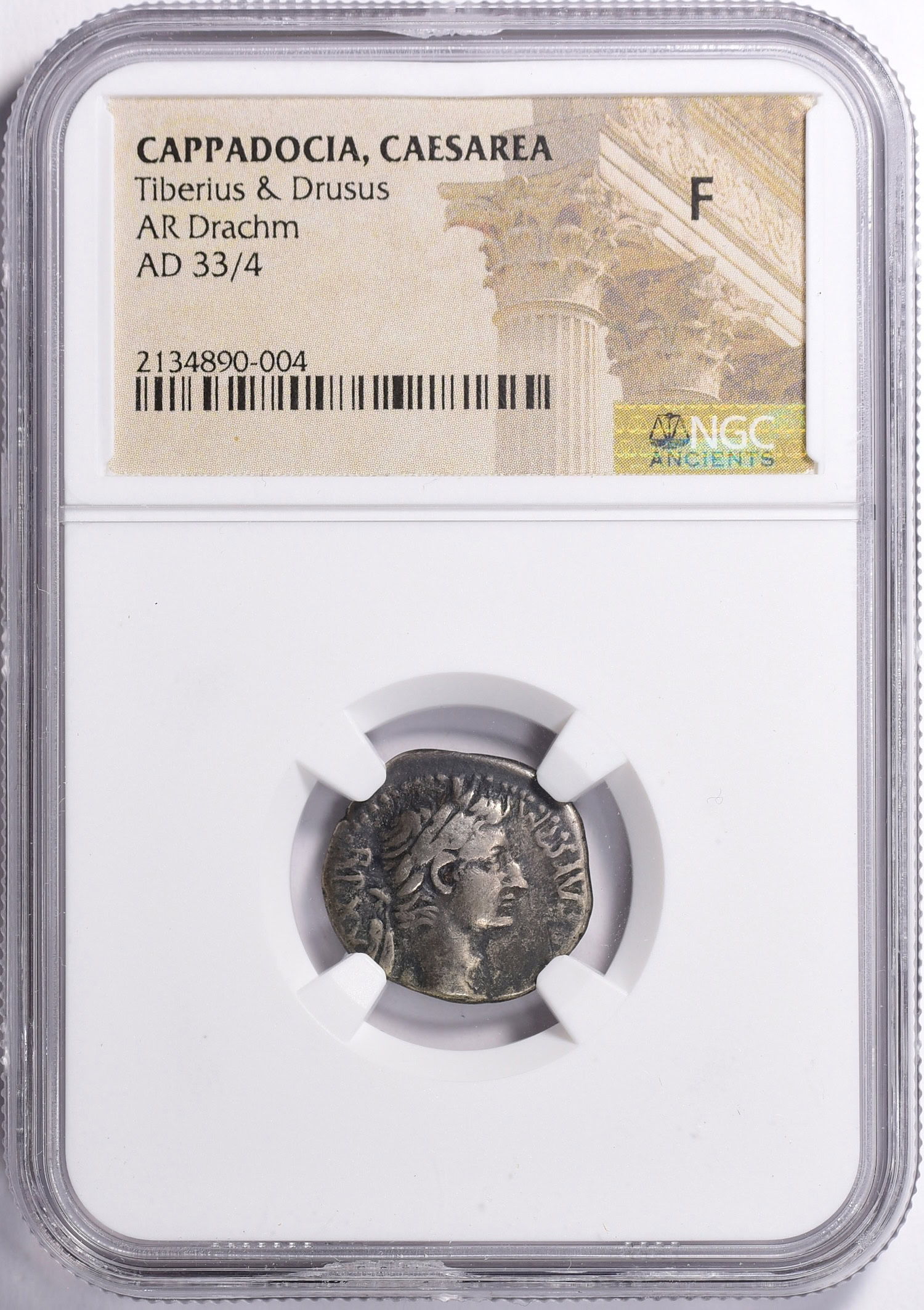 Ancient Roman Empire, Provincial Cappadocia. Tiberius With Drusus as Caesar (A.D. 14-37) c.A.D ...