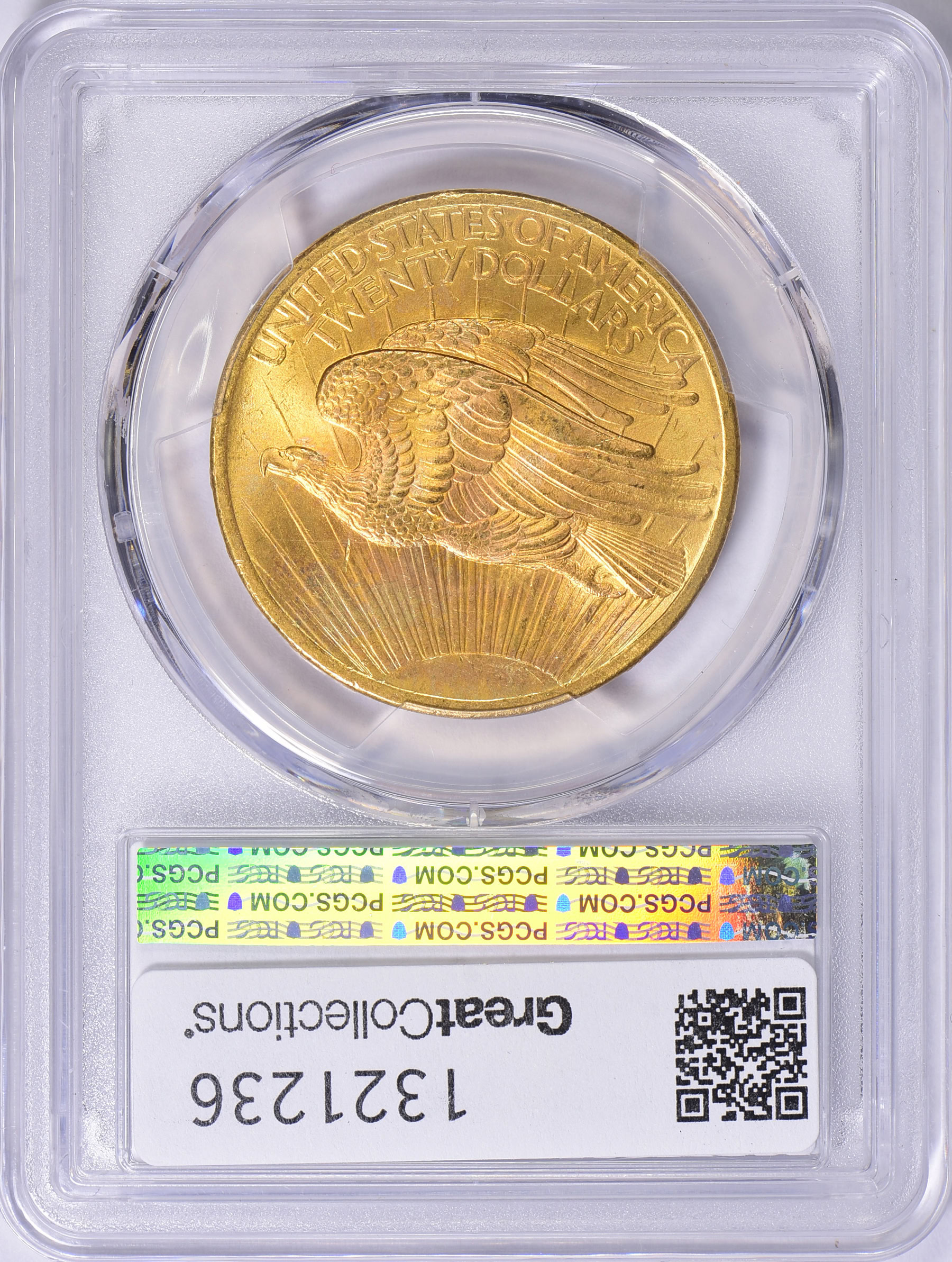 1907 Saint-Gaudens Gold Double Eagle Arabic Numerals PCGS MS-66 (Item ...