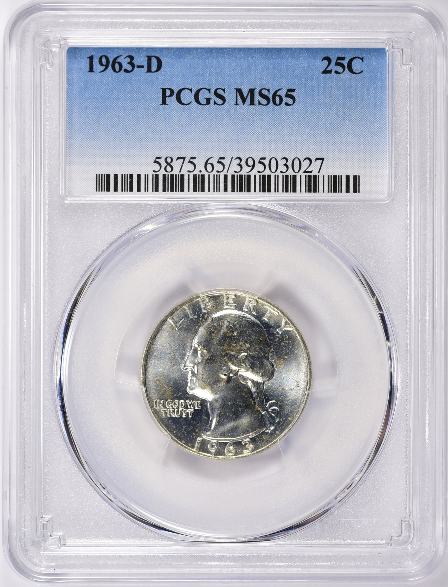 1963-D Washington Quarter PCGS MS-65 (Item 1325029) | GreatCollections Coin Auctions