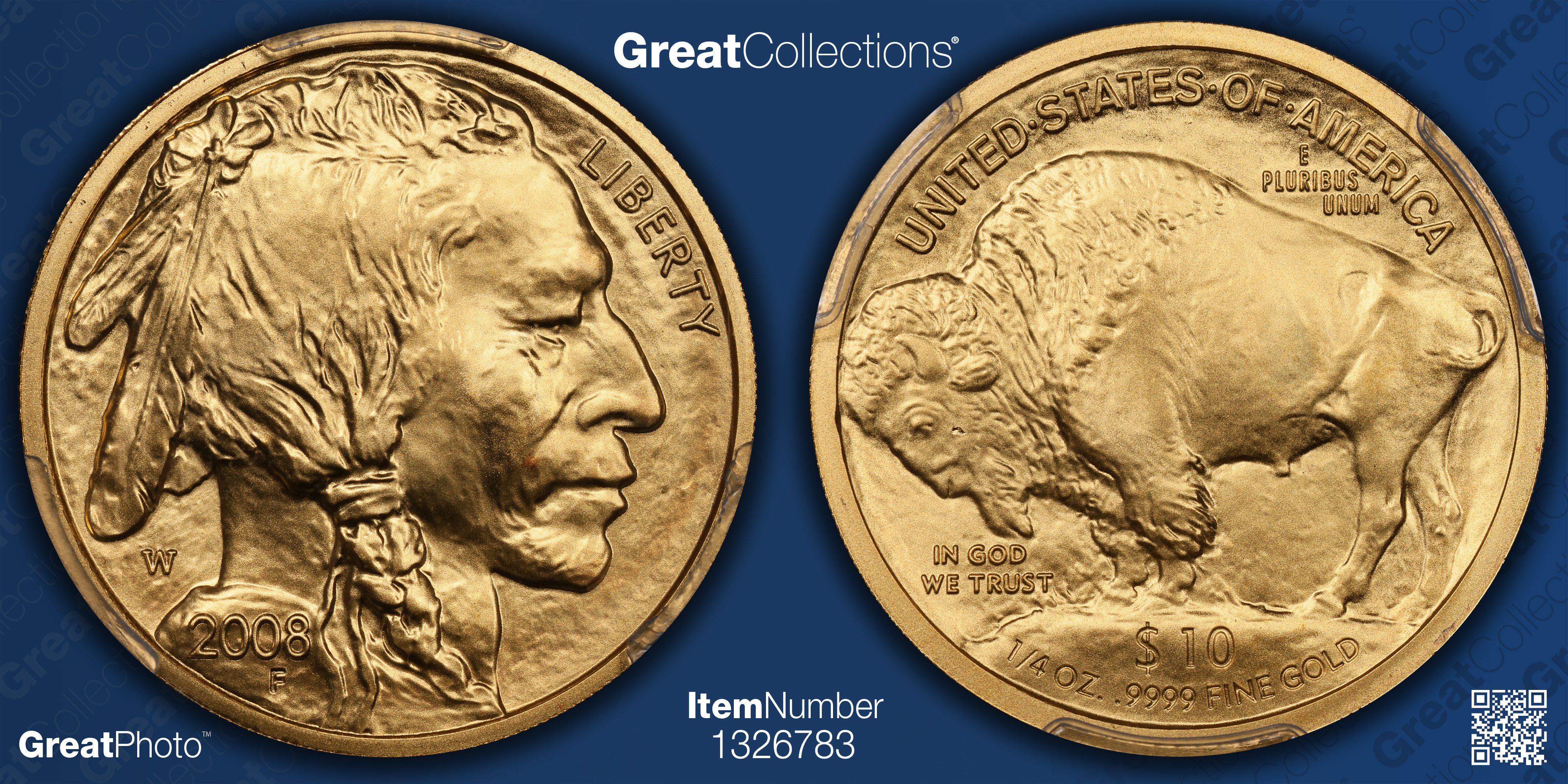 2008-W $10 Quarter-Ounce Gold American Buffalo PCGS SP-70 (Item 1326783 ...
