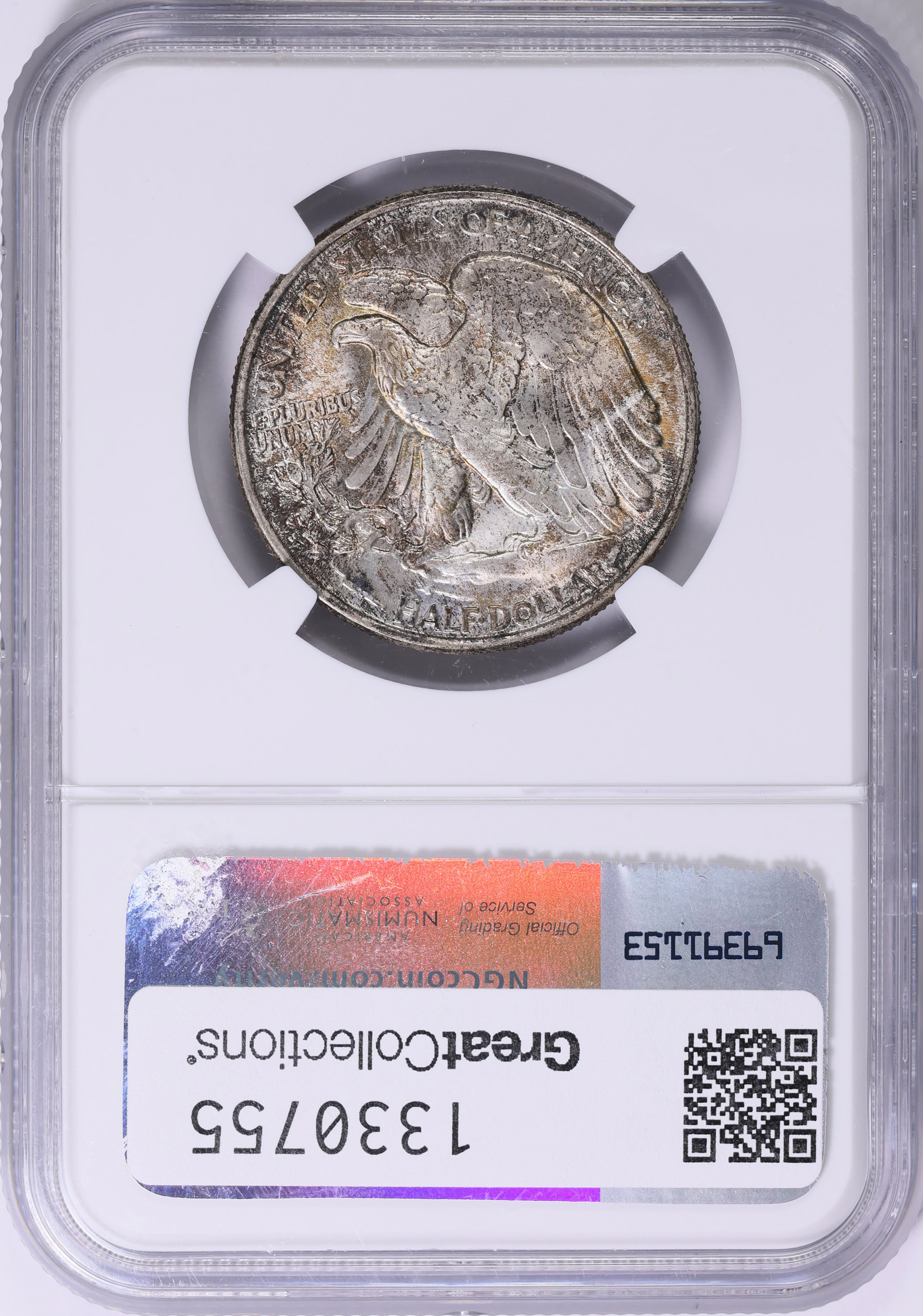 1946 Walking Liberty Half Dollar NGC MS-67+ (CAC Green) (Toned) (Item 1330755 ...