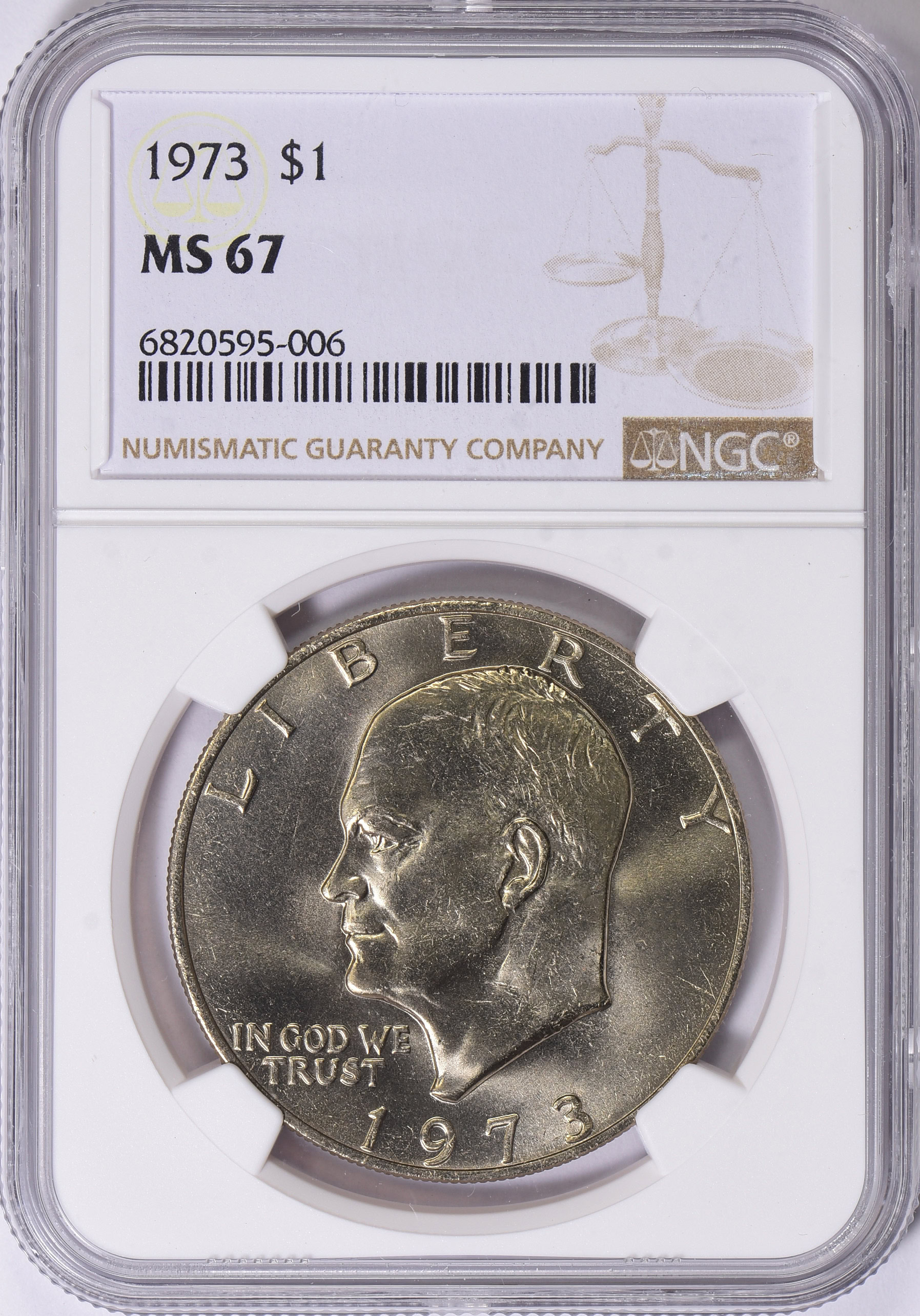 1973 Eisenhower Dollar NGC MS-67 (Item 1338447) | GreatCollections Coin ...