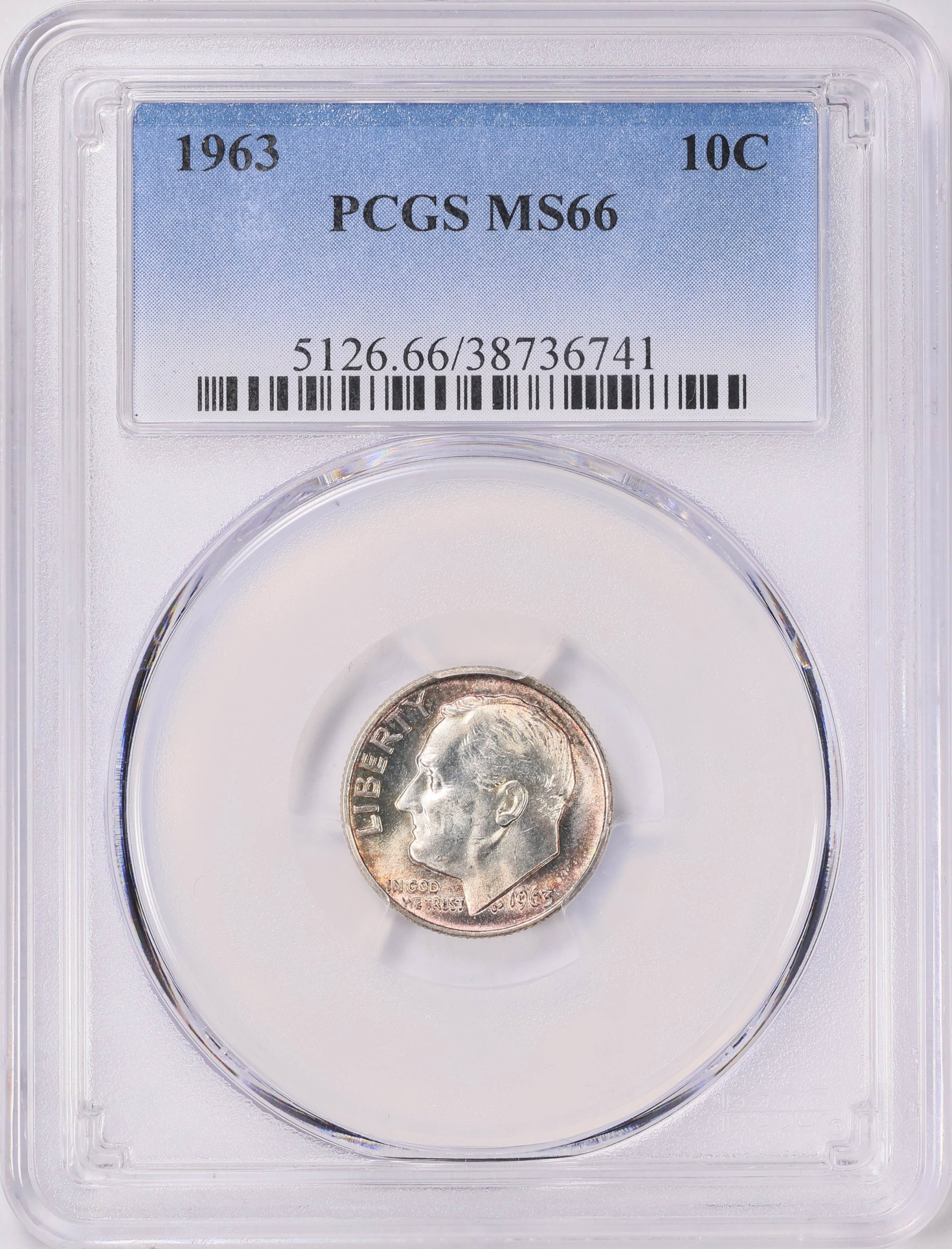 1963 Roosevelt Dime PCGS MS-66 (Toned) (Item 1340312) | GreatCollections Coin Auctions