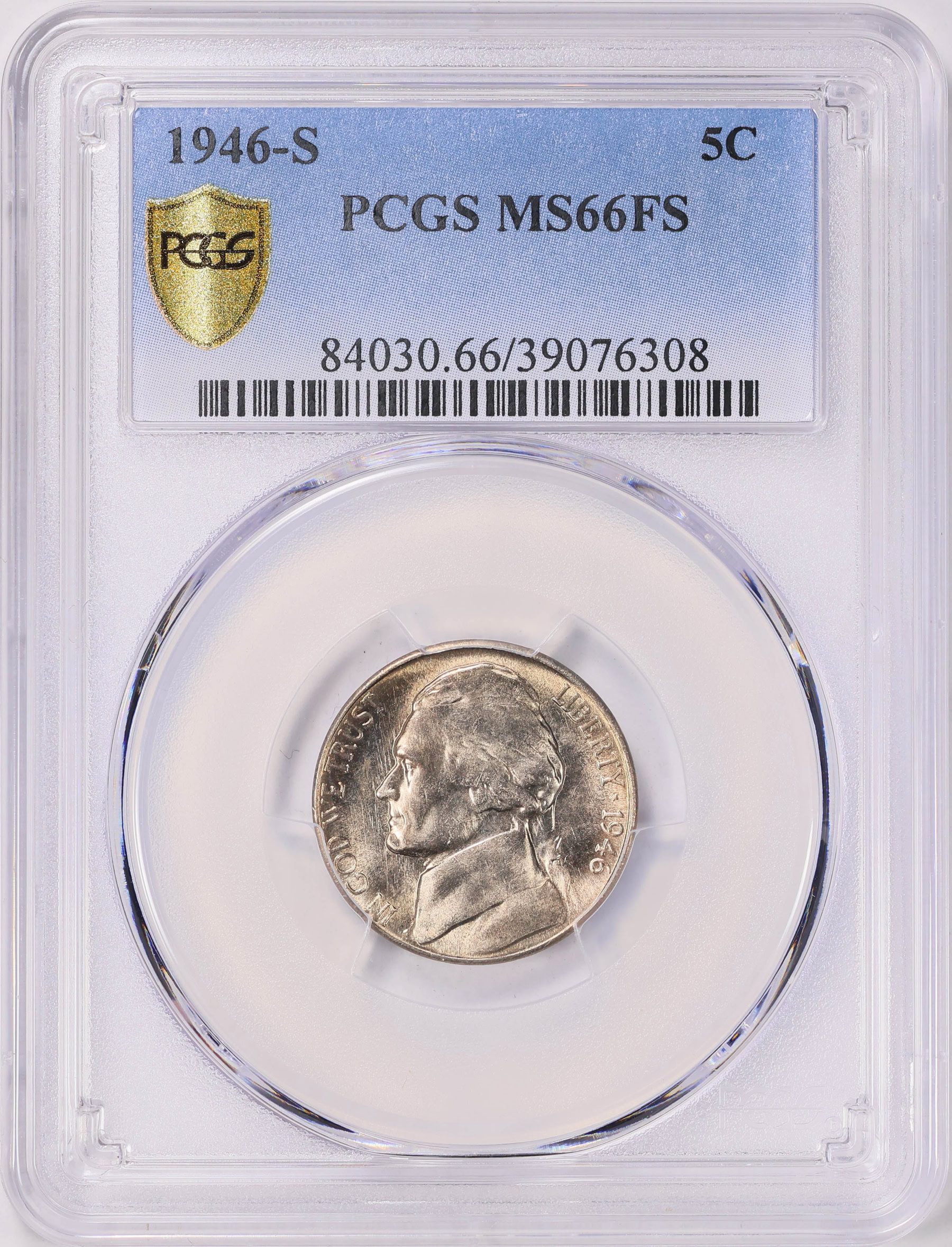 1946-S Jefferson Nickel PCGS MS-66 FS (Item 1340326) | GreatCollections Coin Auctions