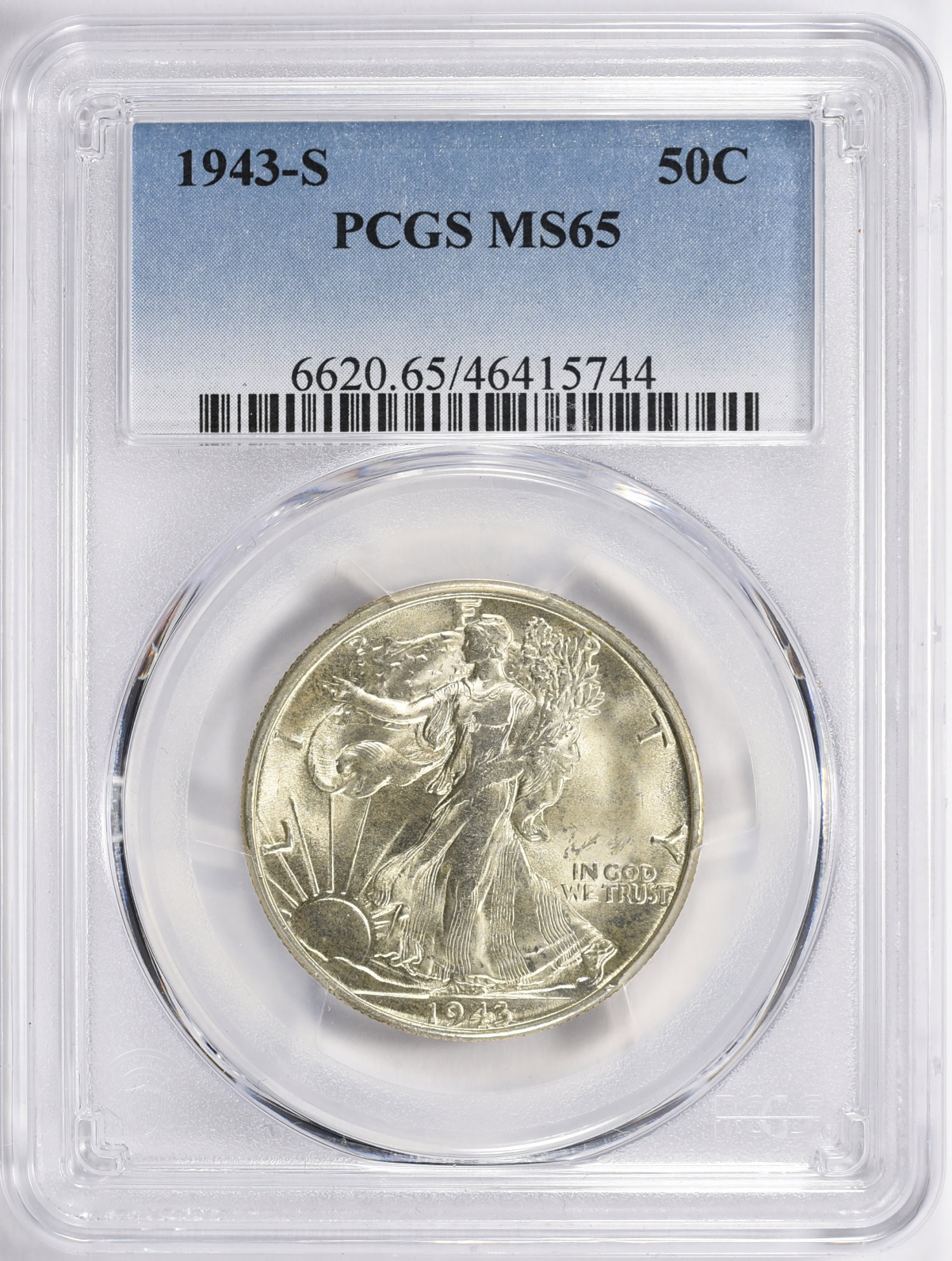 1943-S Walking Liberty Half Dollar PCGS MS-65 (Item 1347755) | GreatCollections Coin Auctions