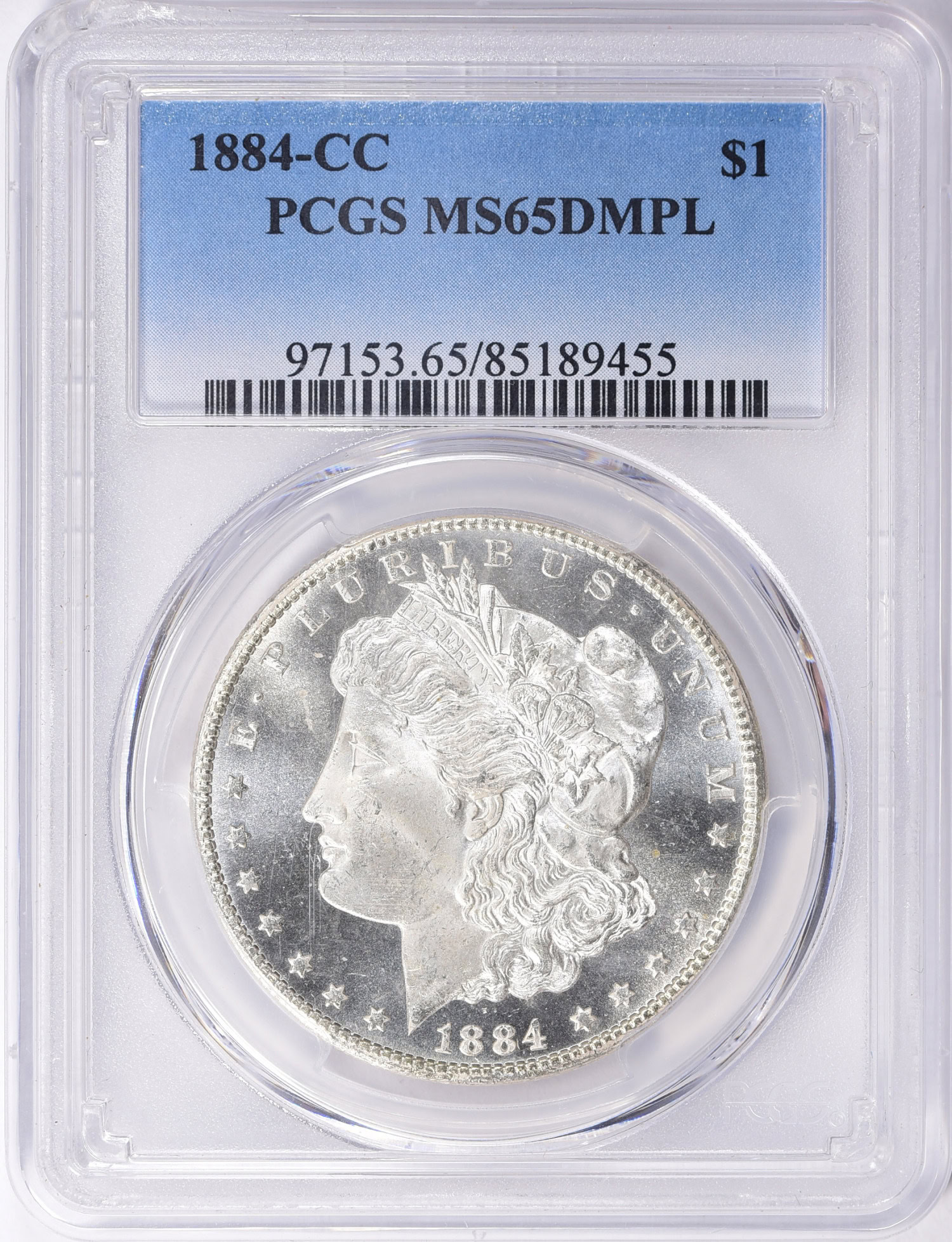 1884-CC Morgan Silver Dollar PCGS MS-65 DMPL (Item 1348256) | GreatCollections Coin Auctions