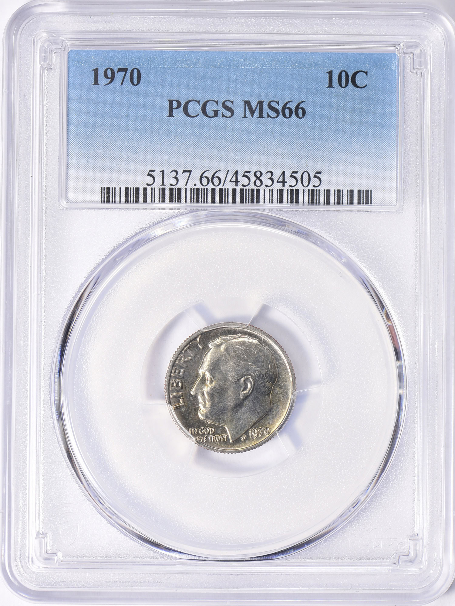 1970 Roosevelt Dime PCGS MS-66 (Item 1349051) | GreatCollections Coin ...