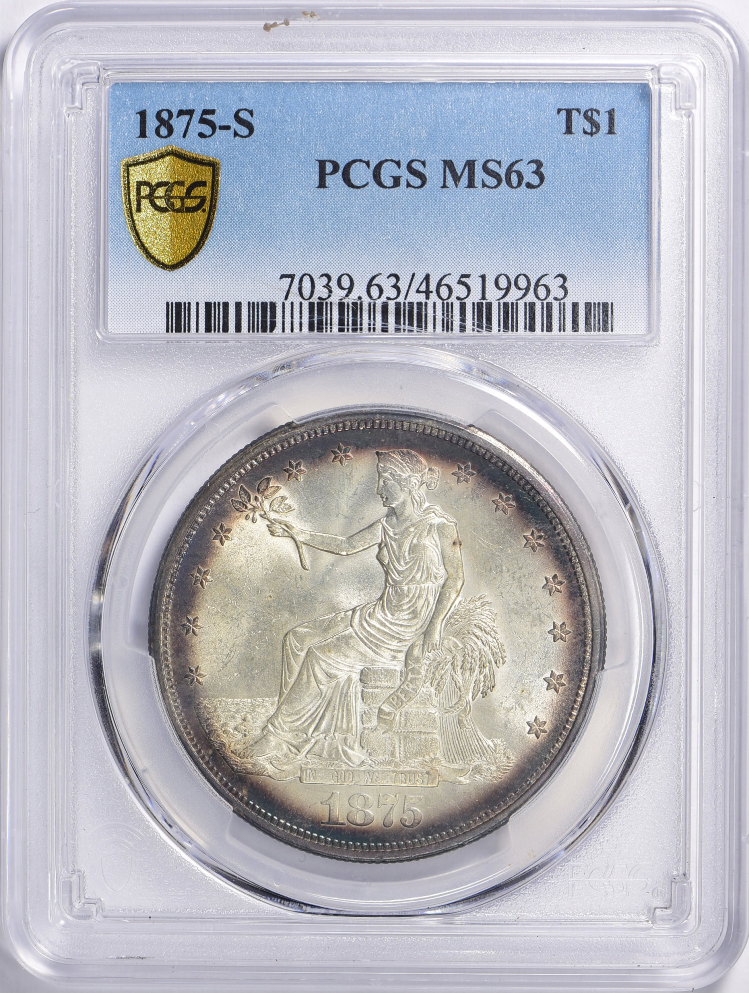 1875-S Trade Silver Dollar PCGS MS-63 (Toned) (Item 1350055 ...