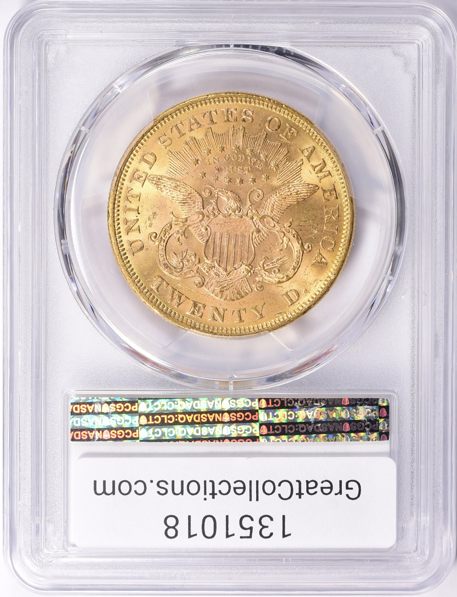 1876 Liberty Gold Double Eagle PCGS MS-63 (The Fairmont Collection ...