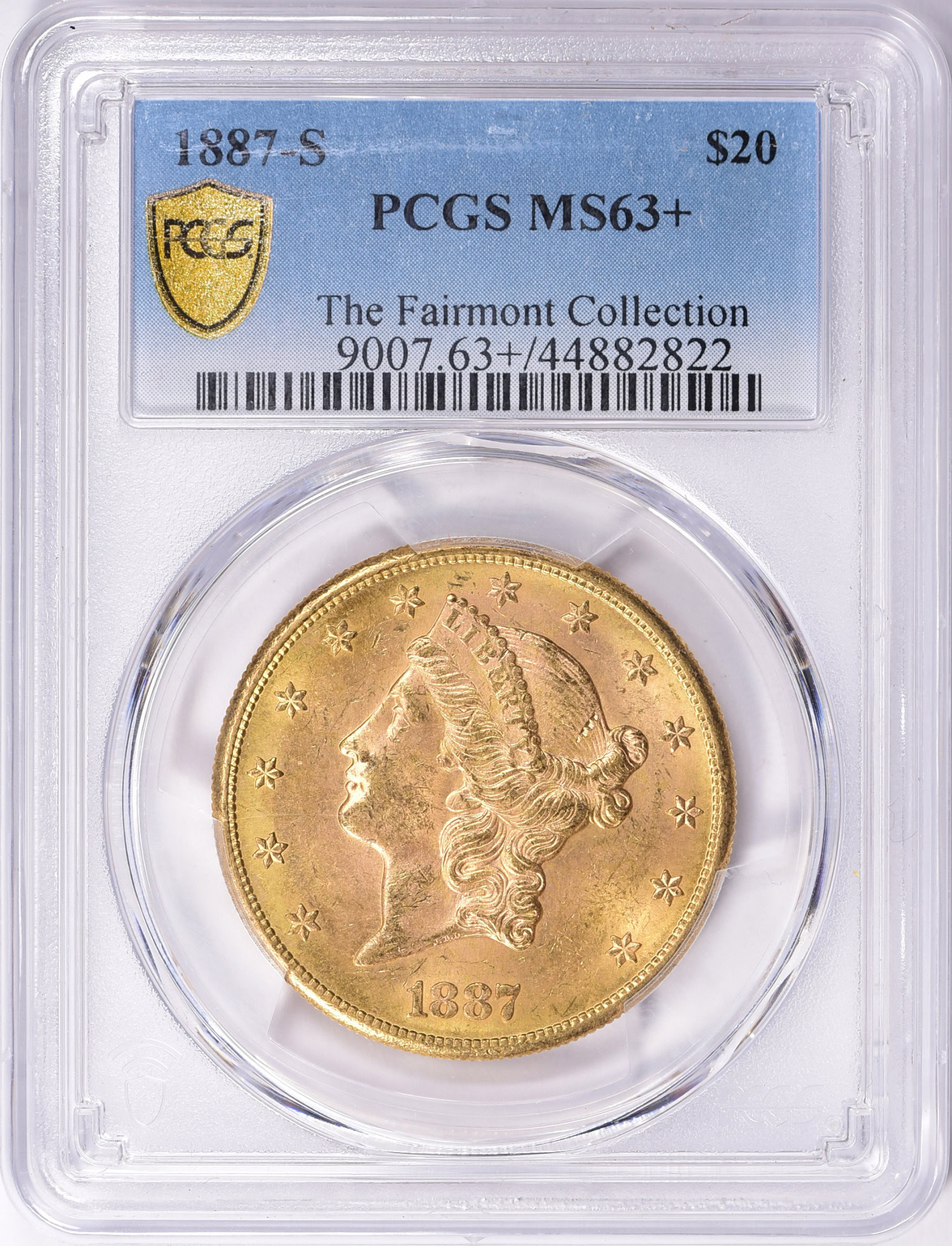 1887-S Liberty Gold Double Eagle PCGS MS-63+ (The Fairmont Collection) (Item 1351105 ...