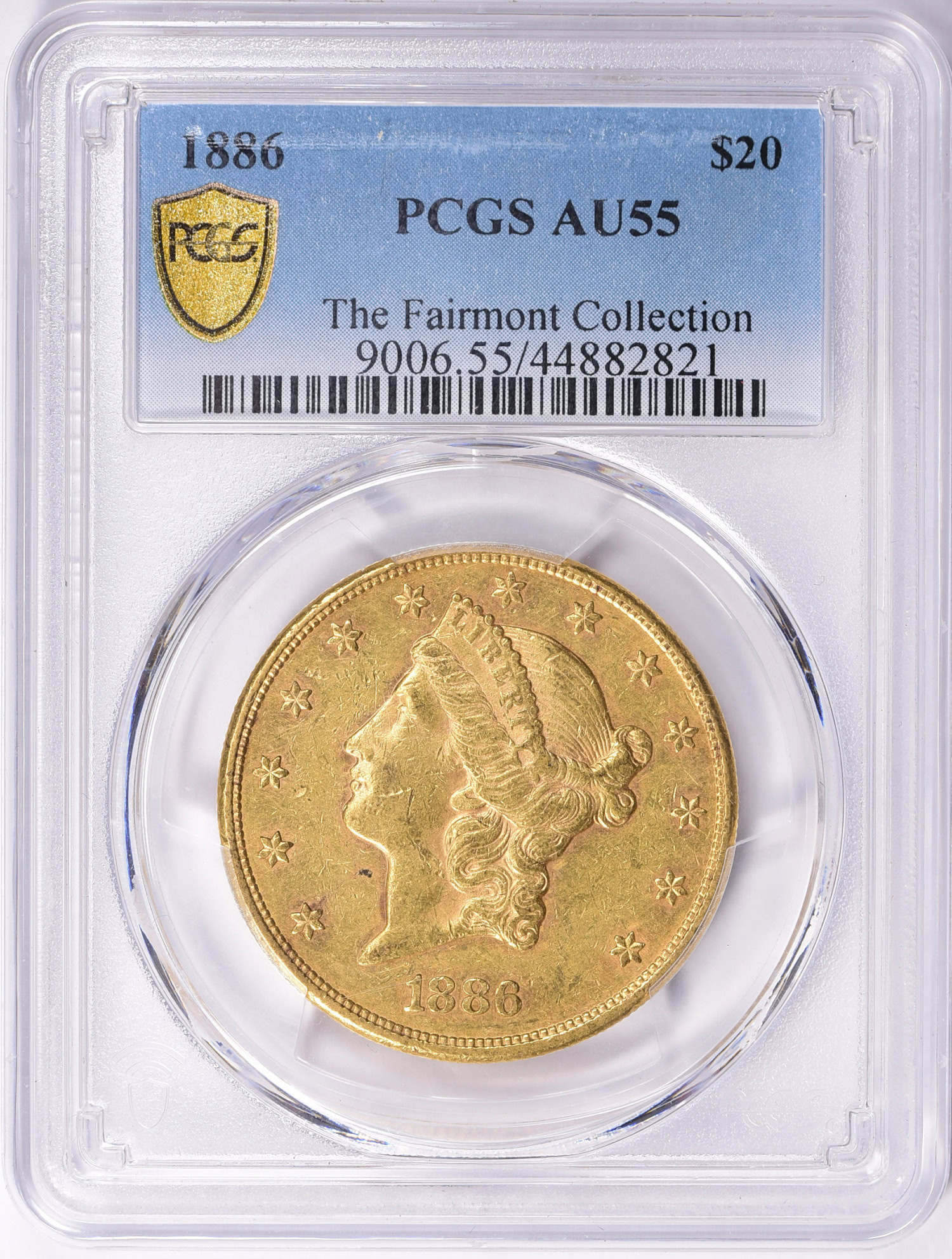 1886 Liberty Gold Double Eagle PCGS AU-55 (The Fairmont Collection) (Item 1351106 ...