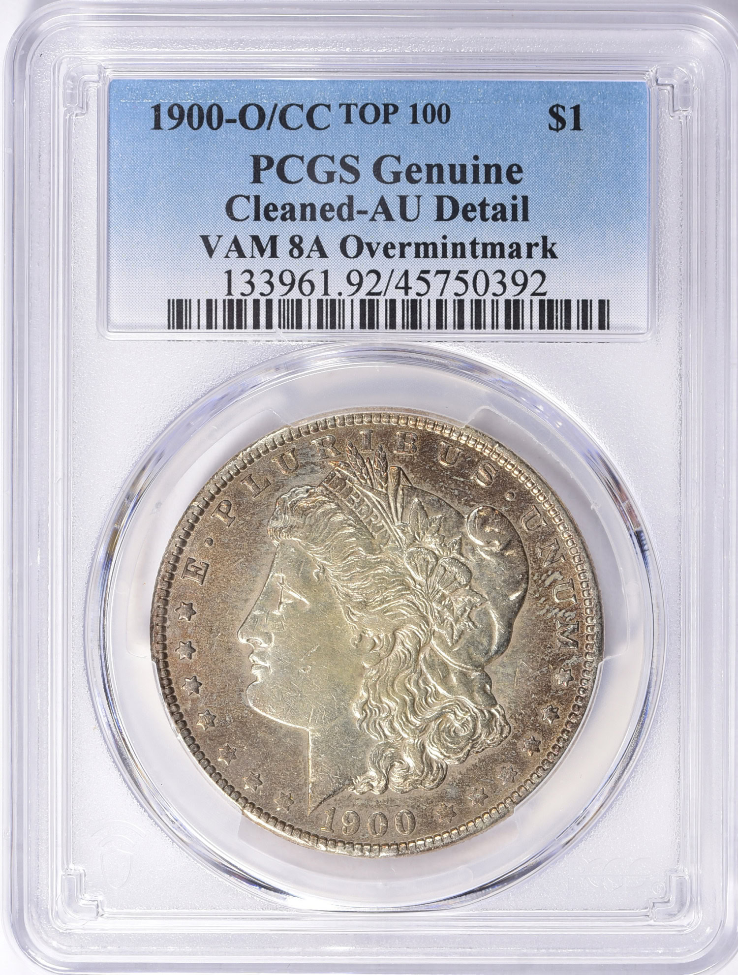 1900-O/CC Morgan Silver Dollar VAM-8A Overmintmark Top 100 PCGS Genuine AU Details (Item 1352083 ...