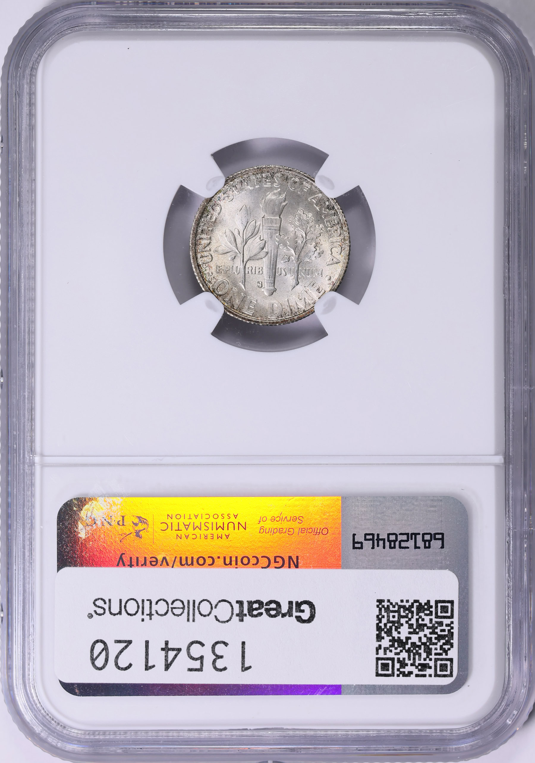 1947-S Roosevelt Dime NGC MS-68 FT (Toned) (Item 1354120) | GreatCollections Coin Auctions