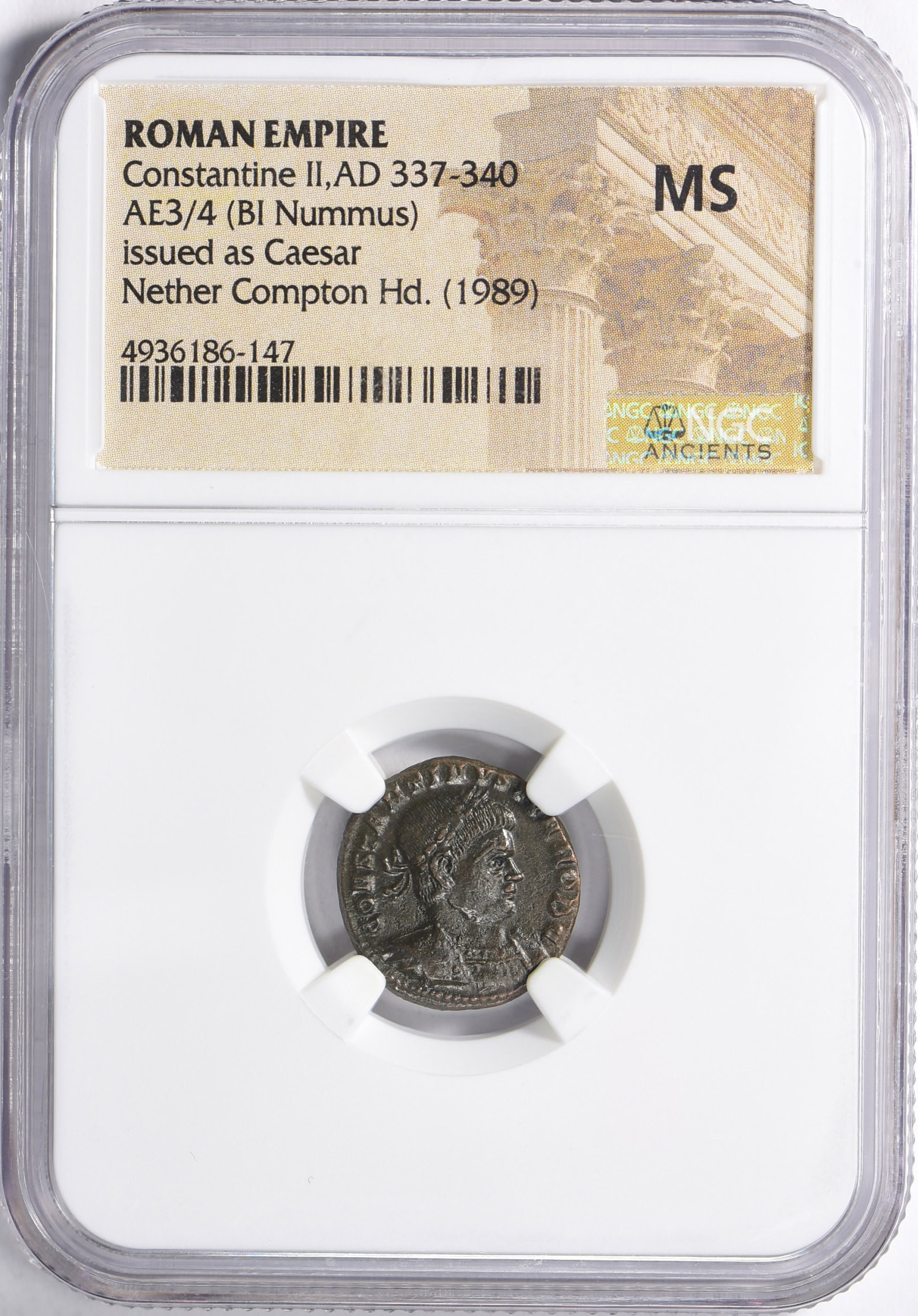 Ancient Roman Empire, Constantine II as Caesar (A.D. 316-337) A.D. 336 ...