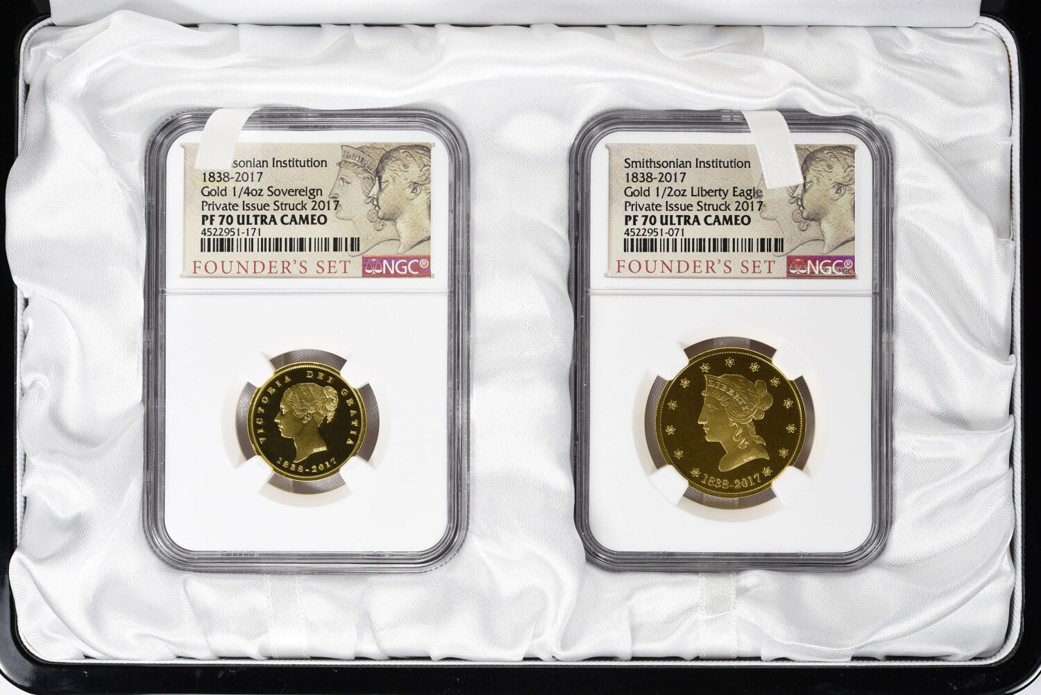 2017 Smithsonian Institution Gold 1/2 oz. Liberty Eagle & Gold 1/4 ...