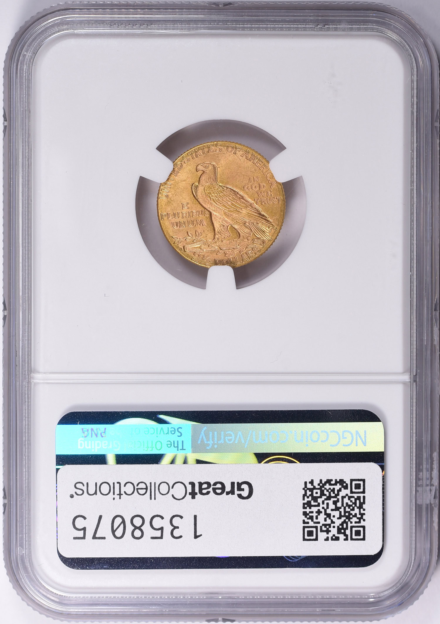 1925-D Indian Gold Quarter Eagle NGC MS-66 (Item 1358075 ...
