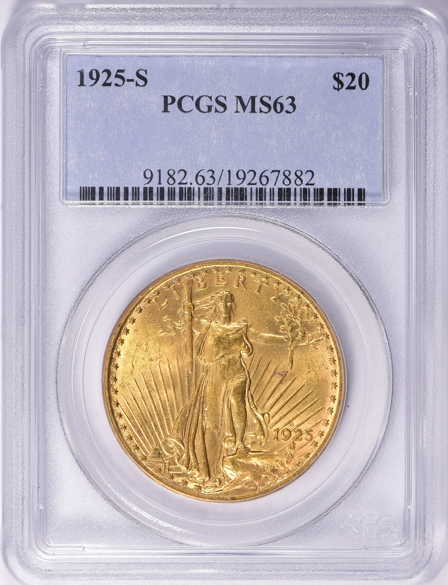 1925-S Saint-Gaudens Gold Double Eagle PCGS MS-63 (Item 1360823) | GreatCollections Coin Auctions