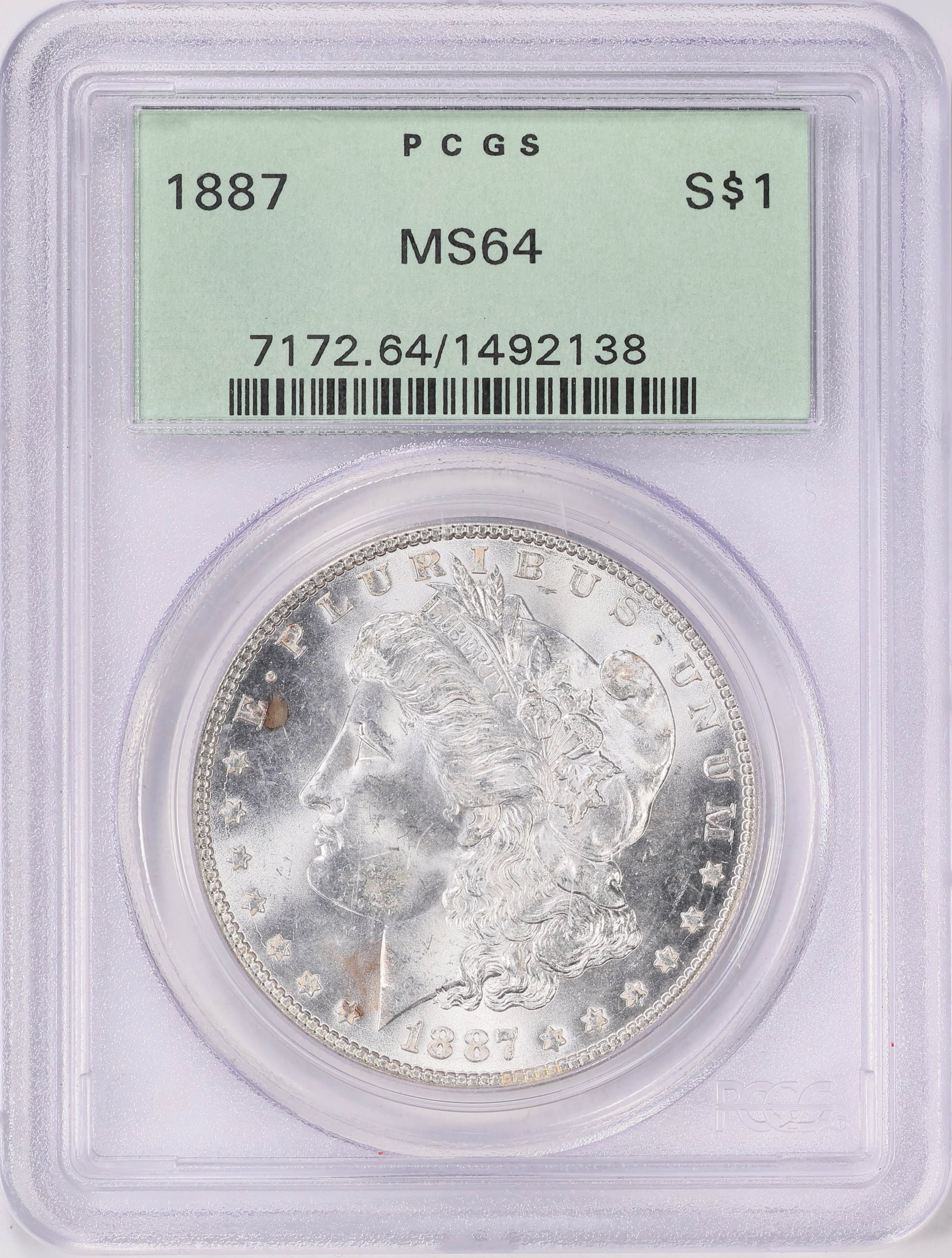 1887 Morgan Silver Dollar PCGS MS-64 OGH (Item 1366057) | GreatCollections Coin Auctions
