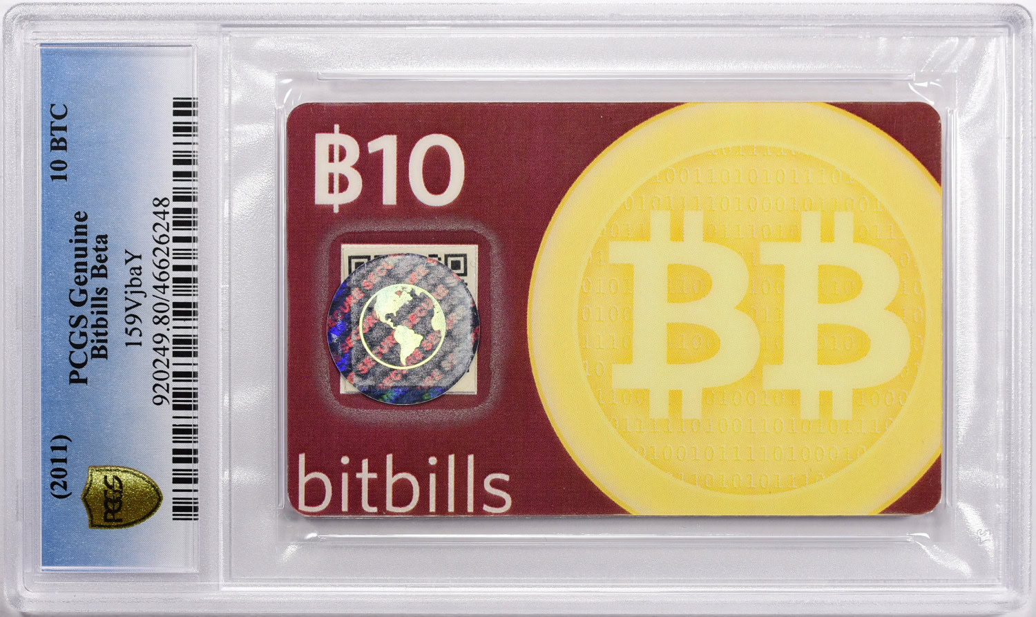 2011 10 BTC Bitbills Beta Card PCGS Genuine | PCGS Cert #46626248 ...