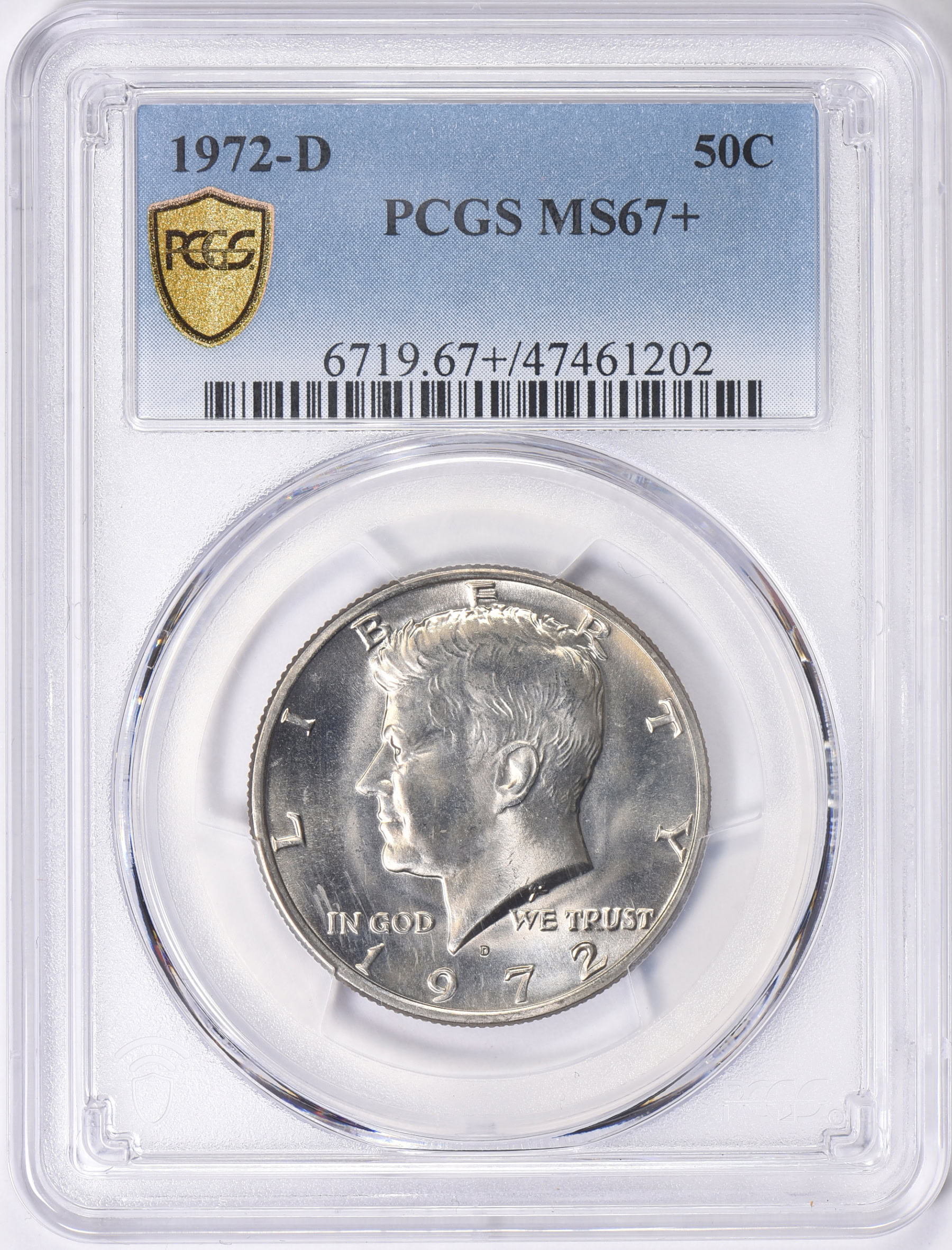 1972-D Kennedy Half Dollar PCGS MS-67+ (Item 1369981 ...