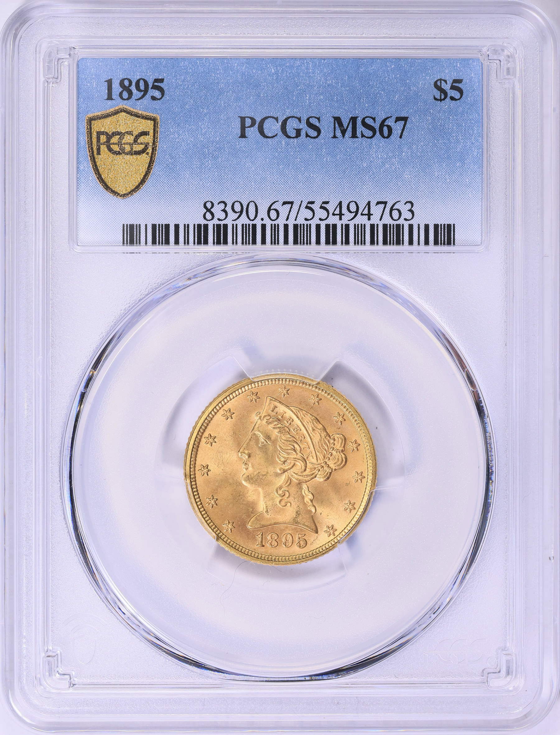 1895 Liberty Gold Half Eagle PCGS MS-67 (Item 1370035) | GreatCollections Coin Auctions
