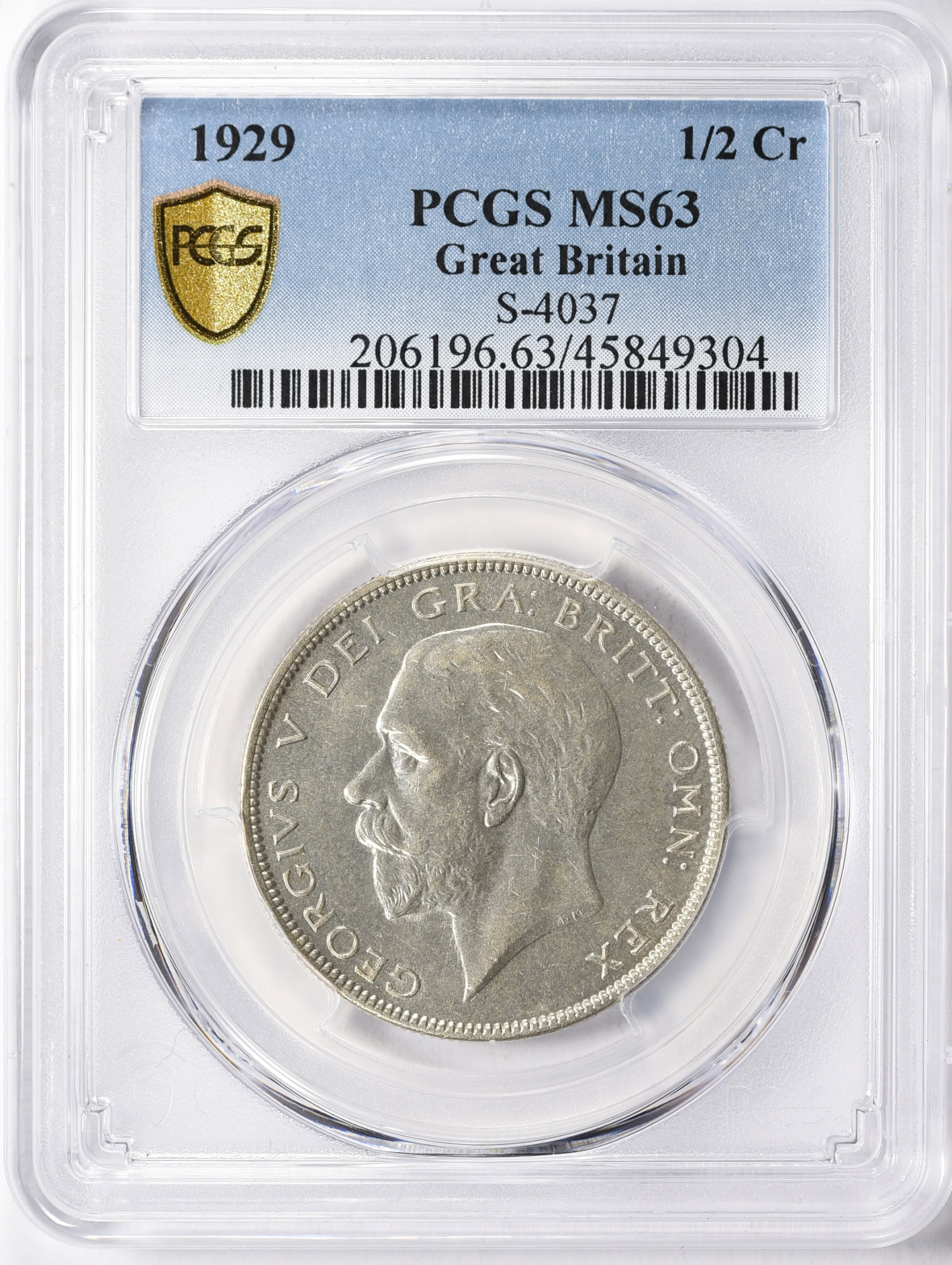 Great Britain 1929 Silver 1/2 Crown S-4037 PCGS MS-63 (Item 1372607 ...