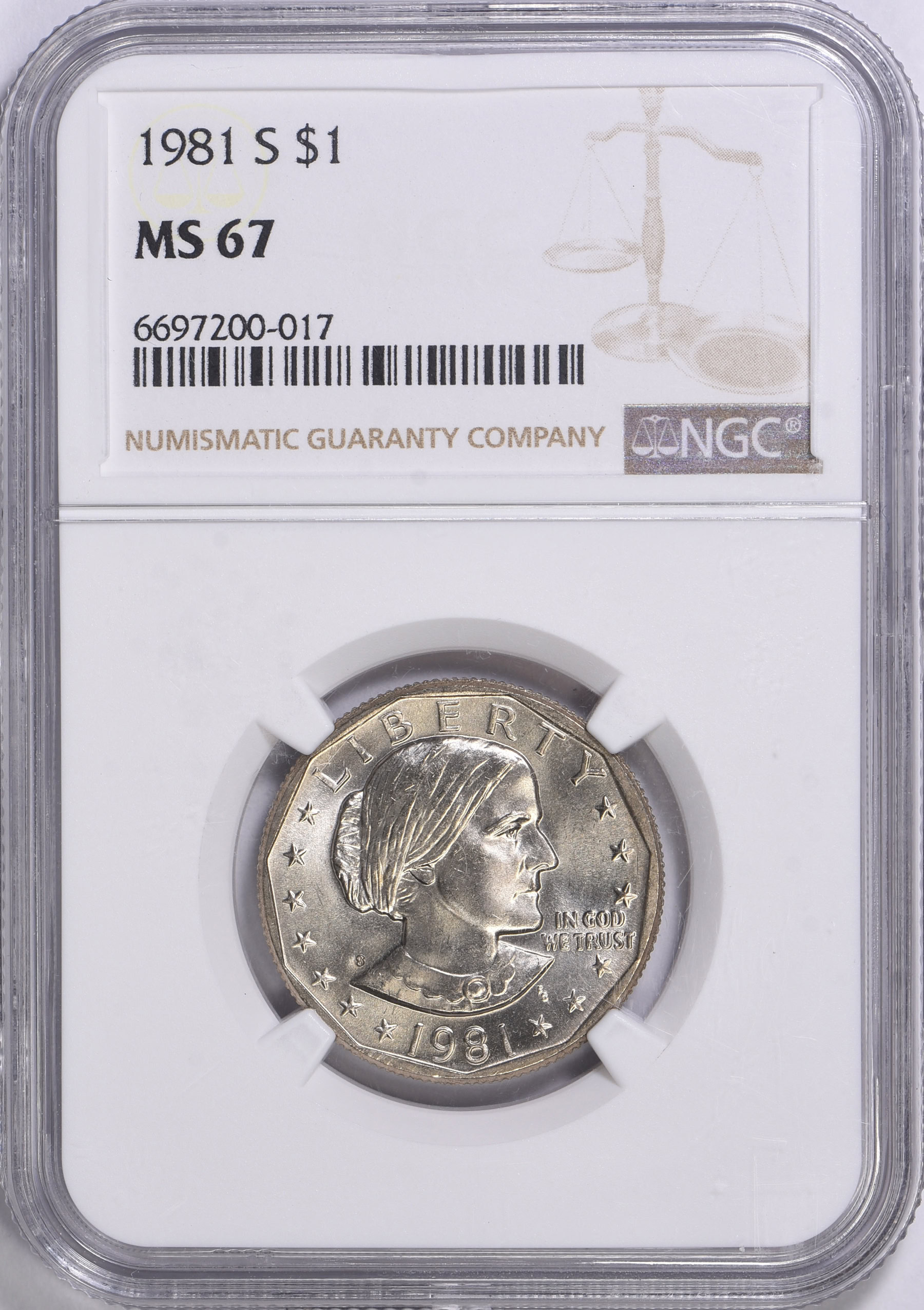 1981-S Susan B. Anthony Dollar NGC MS-67 (Item 1374333 ...