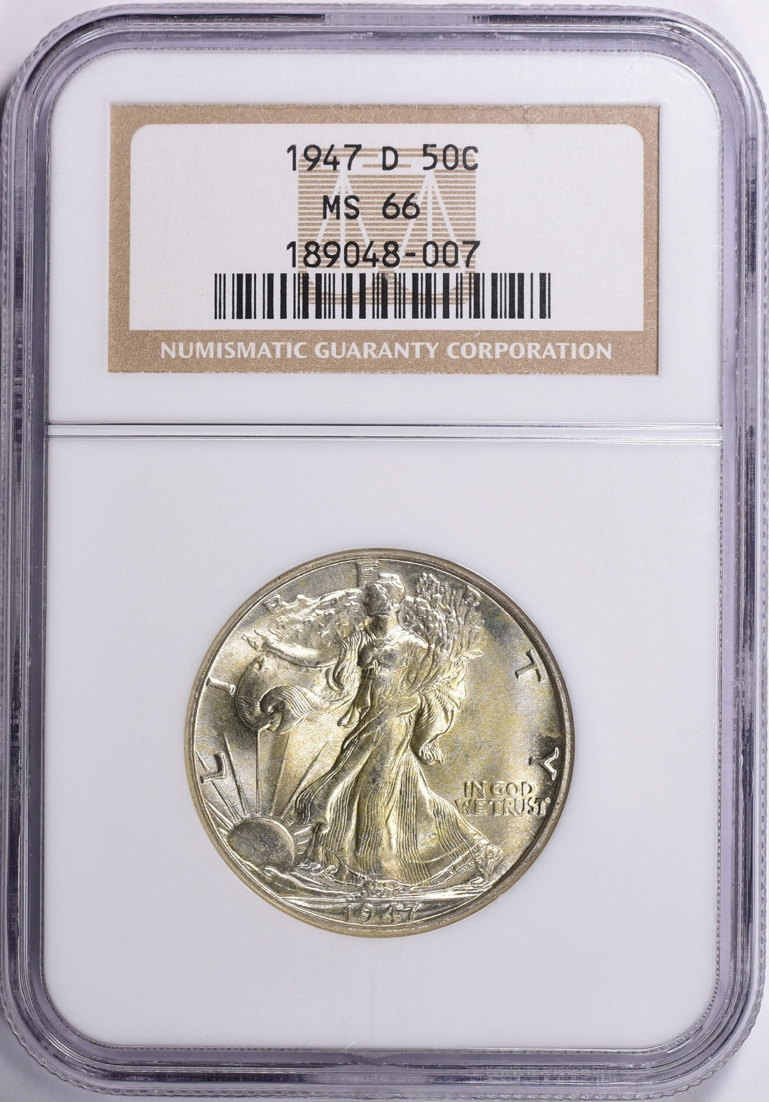 1947-D Walking Liberty Half Dollar NGC MS-66 (Item 1379031) | GreatCollections Coin Auctions