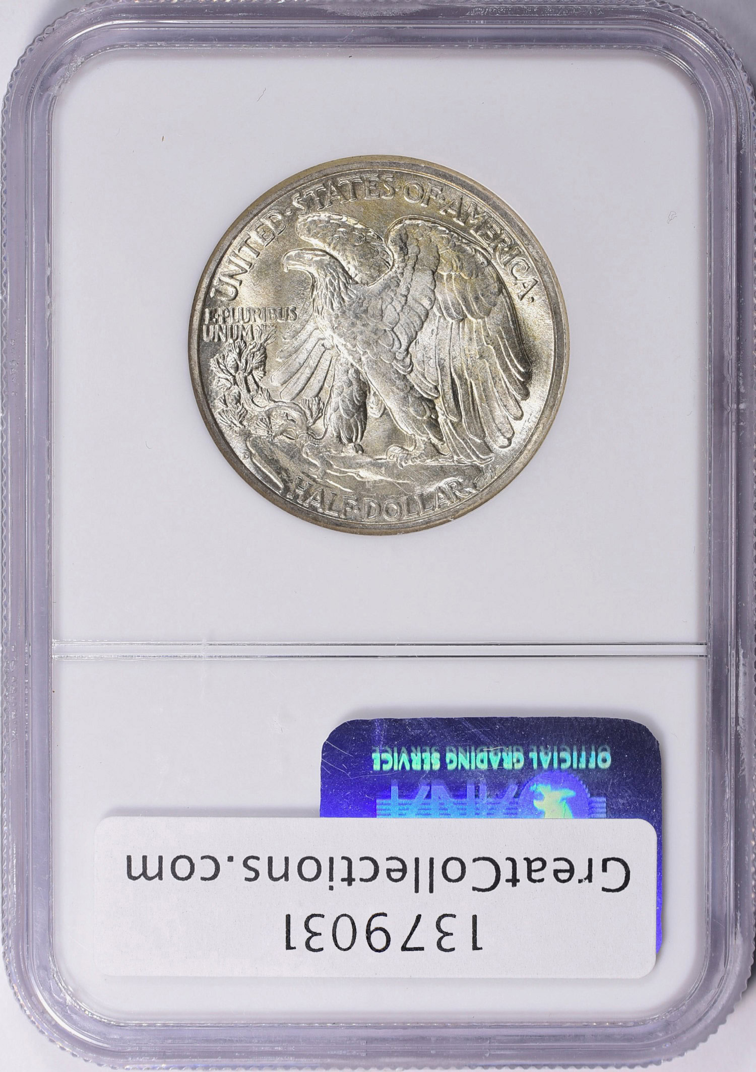 1947-D Walking Liberty Half Dollar NGC MS-66 (Item 1379031) | GreatCollections Coin Auctions