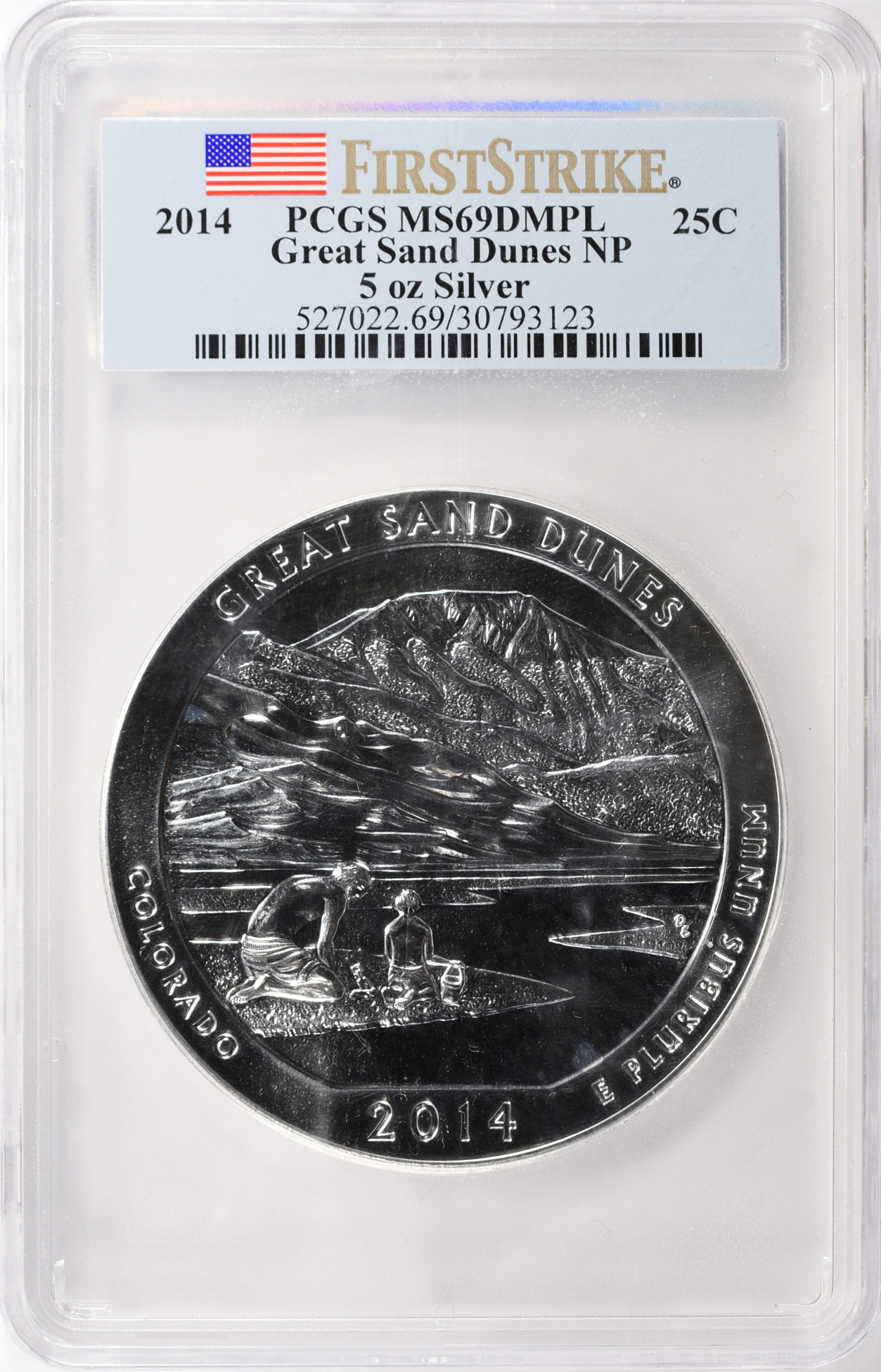 2014 America the Beautiful 5 oz. Silver Quarter Great Sand Dunes ...