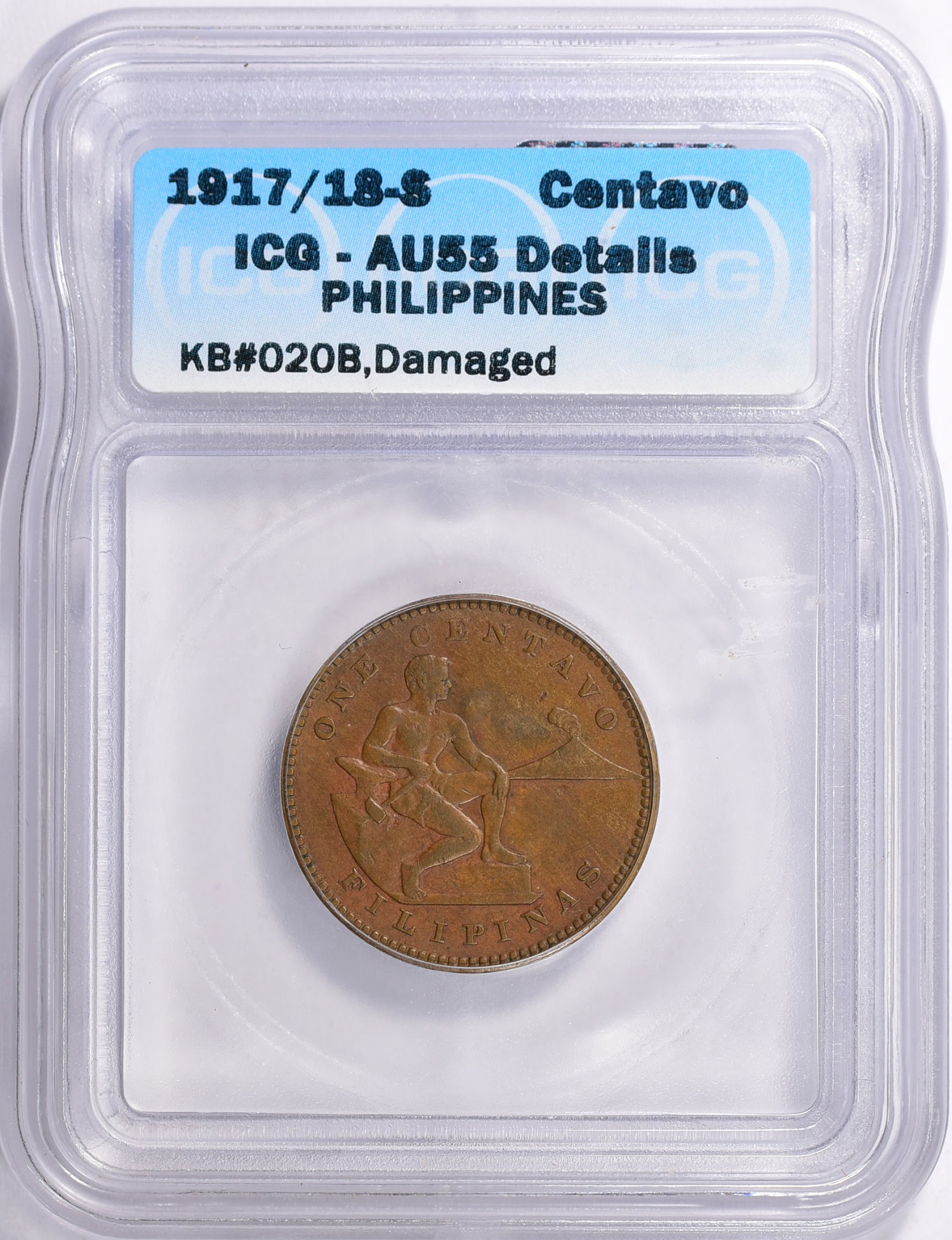 1917/18-S U.S. Philippines One Centavo ICG AU-55 Details (Item 1388519 ...