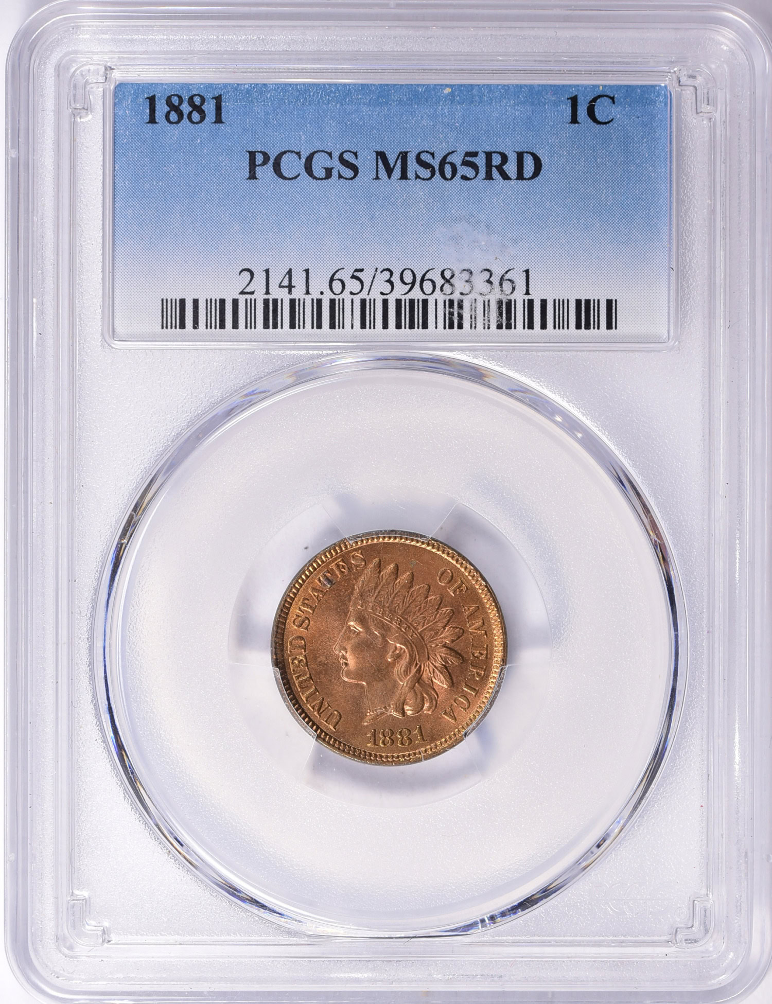 1881 Indian Cent PCGS MS-65 RD (Item 1389426) | GreatCollections Coin Auctions