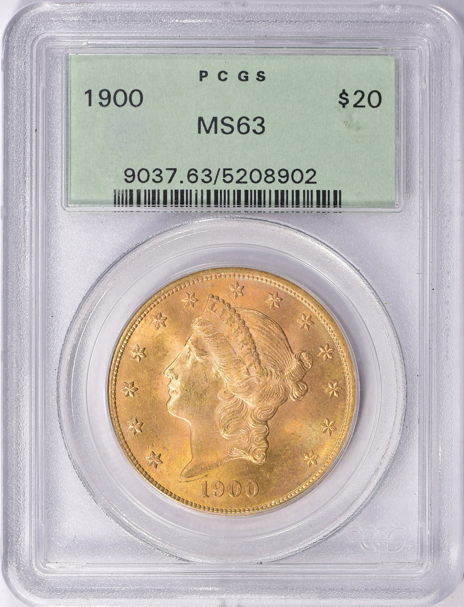 1900 Liberty Gold Double Eagle PCGS MS-63 OGH (Item 1392349) | GreatCollections Coin Auctions