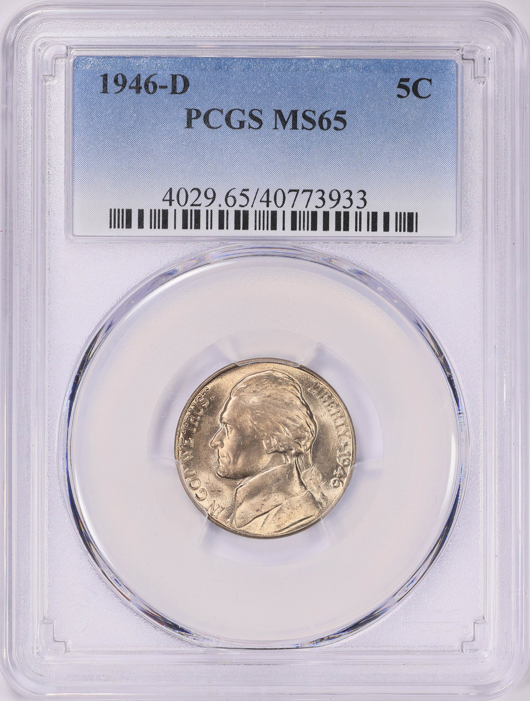 1946-D Jefferson Nickel PCGS MS-65 (Item 1397893) | GreatCollections Coin Auctions