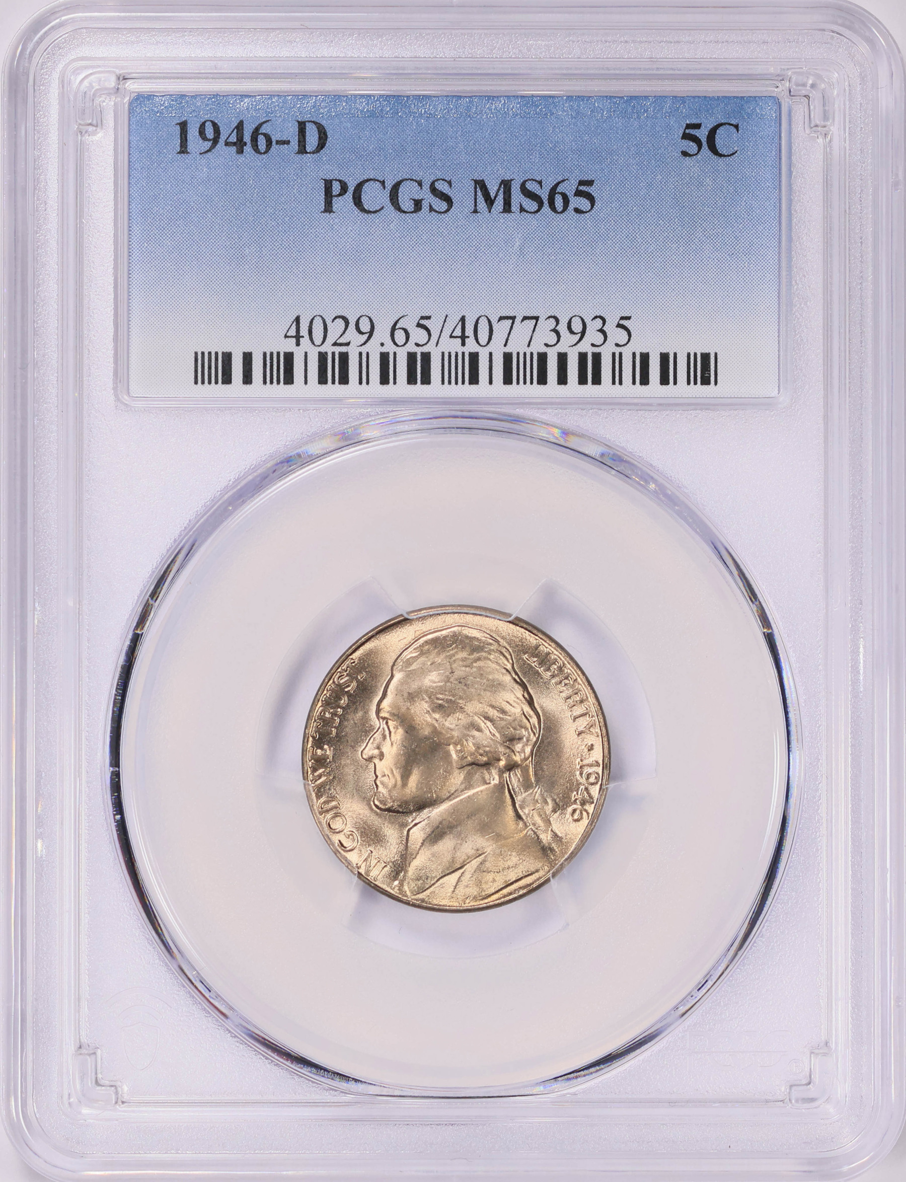 1946-D Jefferson Nickel PCGS MS-65 (Item 1397894) | GreatCollections Coin Auctions
