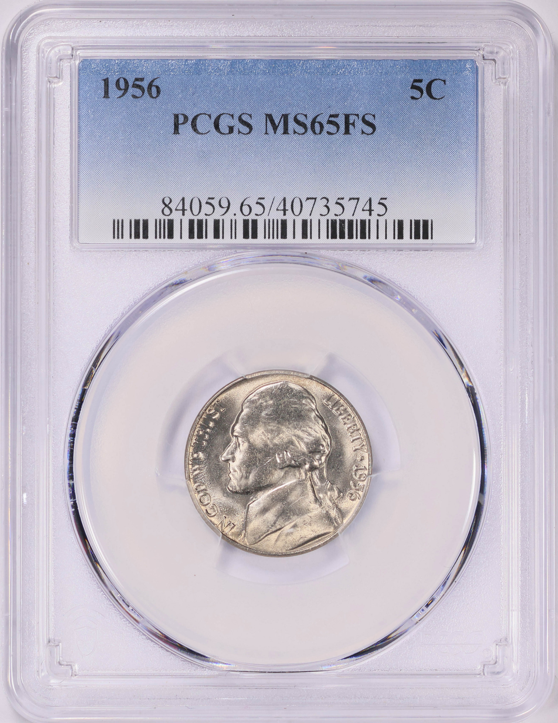 1956 Jefferson Nickel PCGS MS-65 FS (Item 1397895) | GreatCollections ...