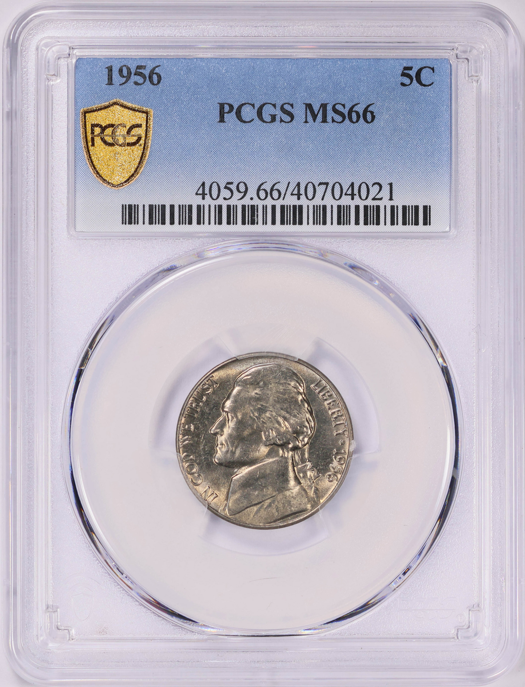 1956 Jefferson Nickel PCGS MS-66 (Item 1397913) | GreatCollections Coin ...