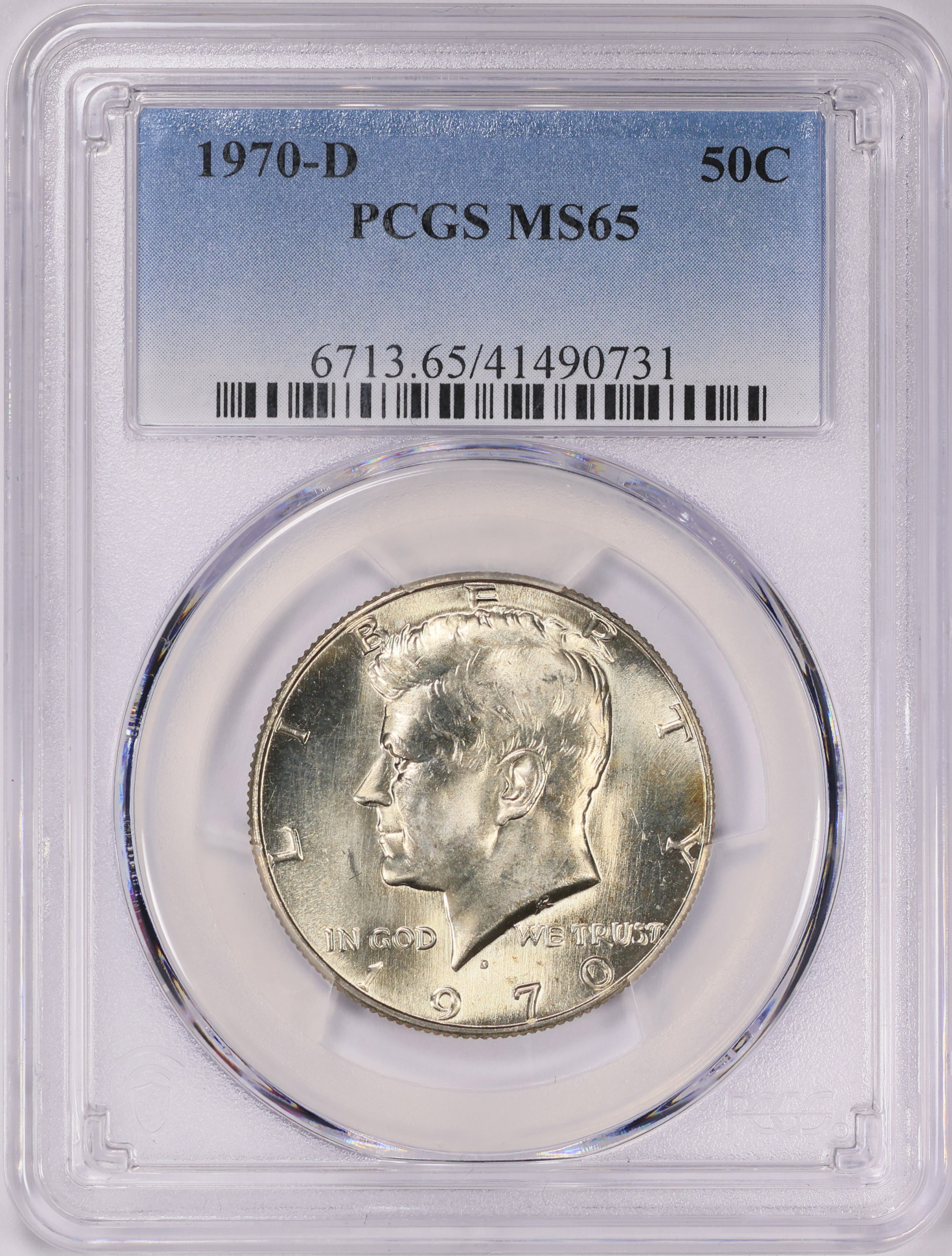 1970-D Kennedy Half Dollar PCGS MS-65 (Item 1398054) | GreatCollections ...