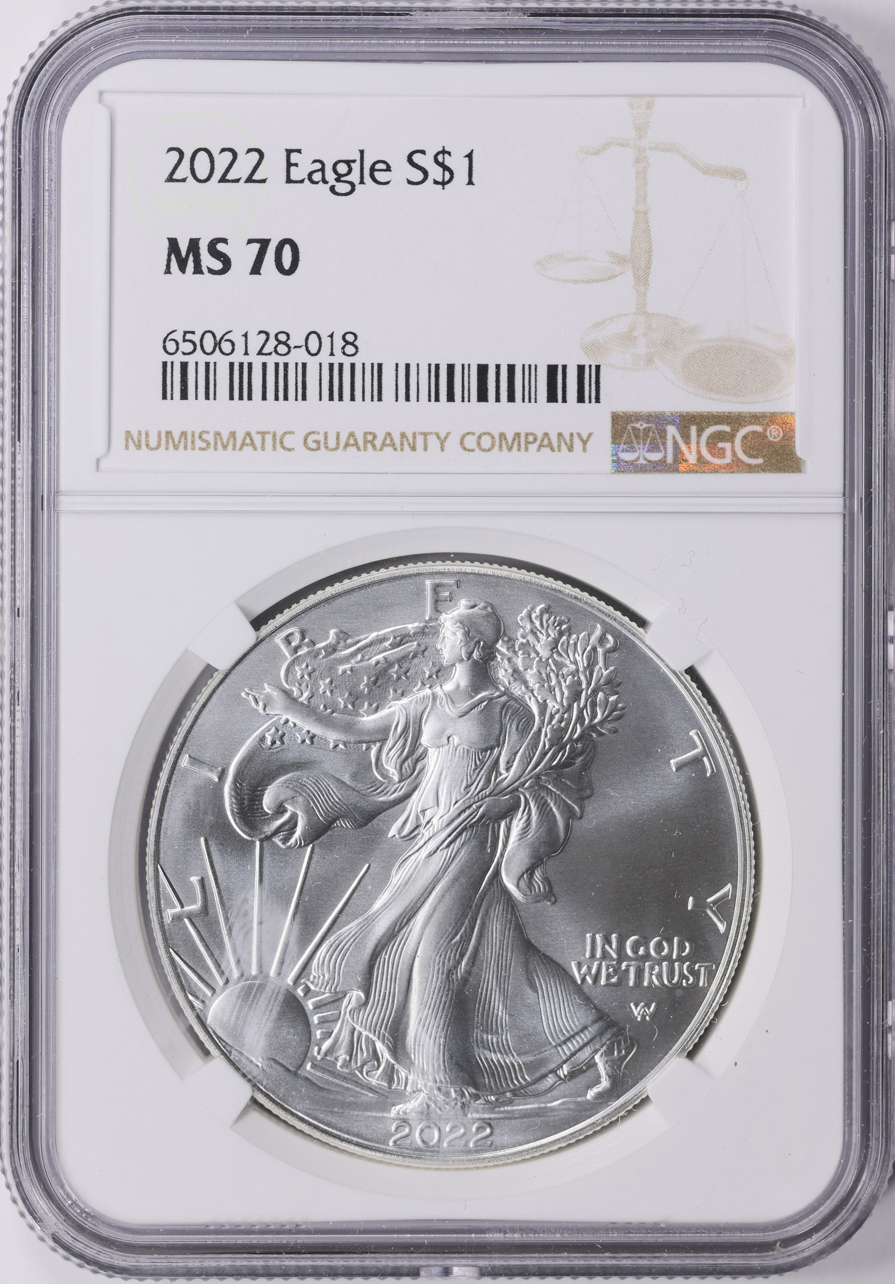 2022 $1 Silver Eagle NGC MS-70 (Item 1399453) | GreatCollections Coin Auctions