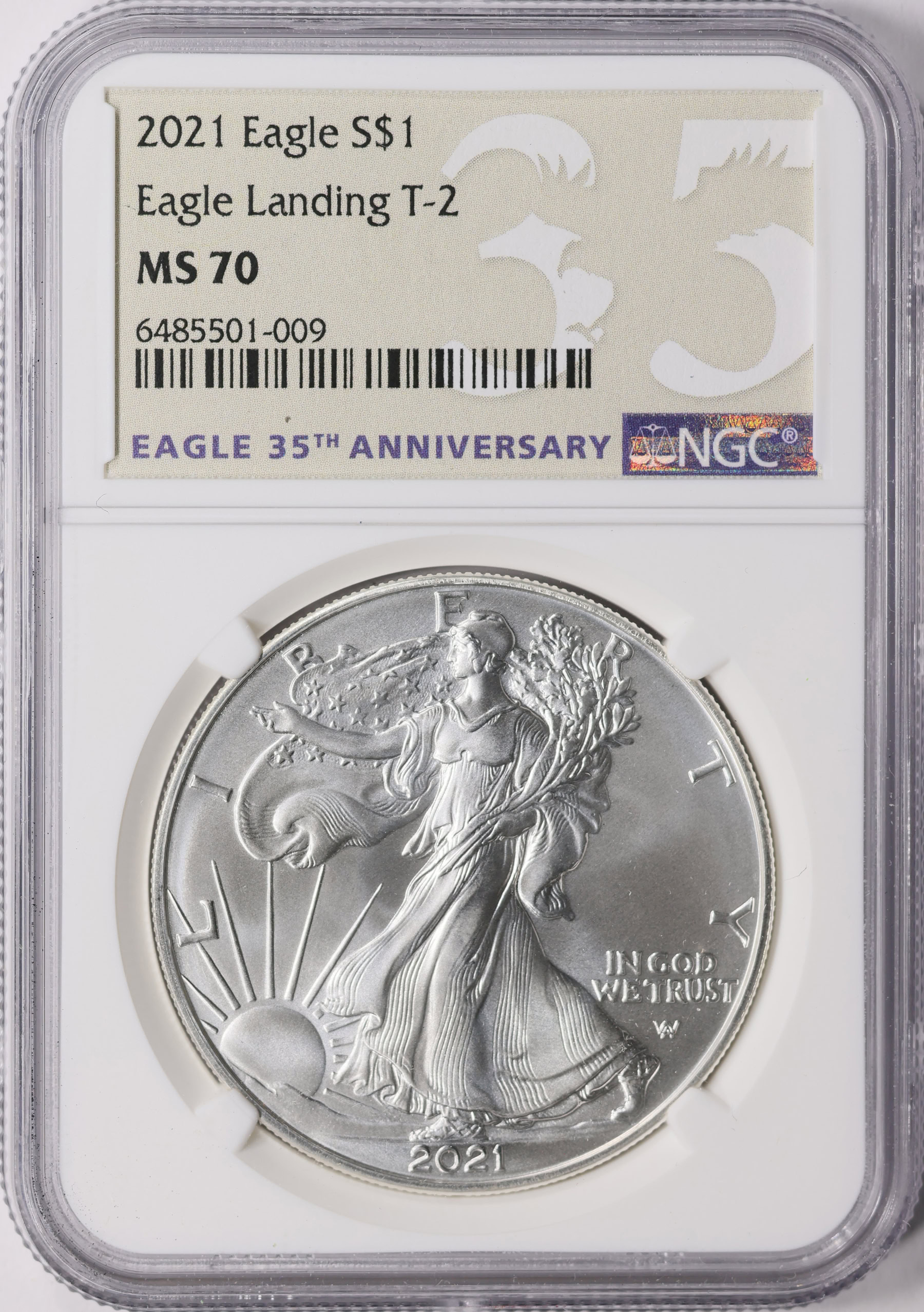 2021 $1 Silver Eagle Type 2 NGC MS-70 (Item 1399456) | GreatCollections Coin Auctions