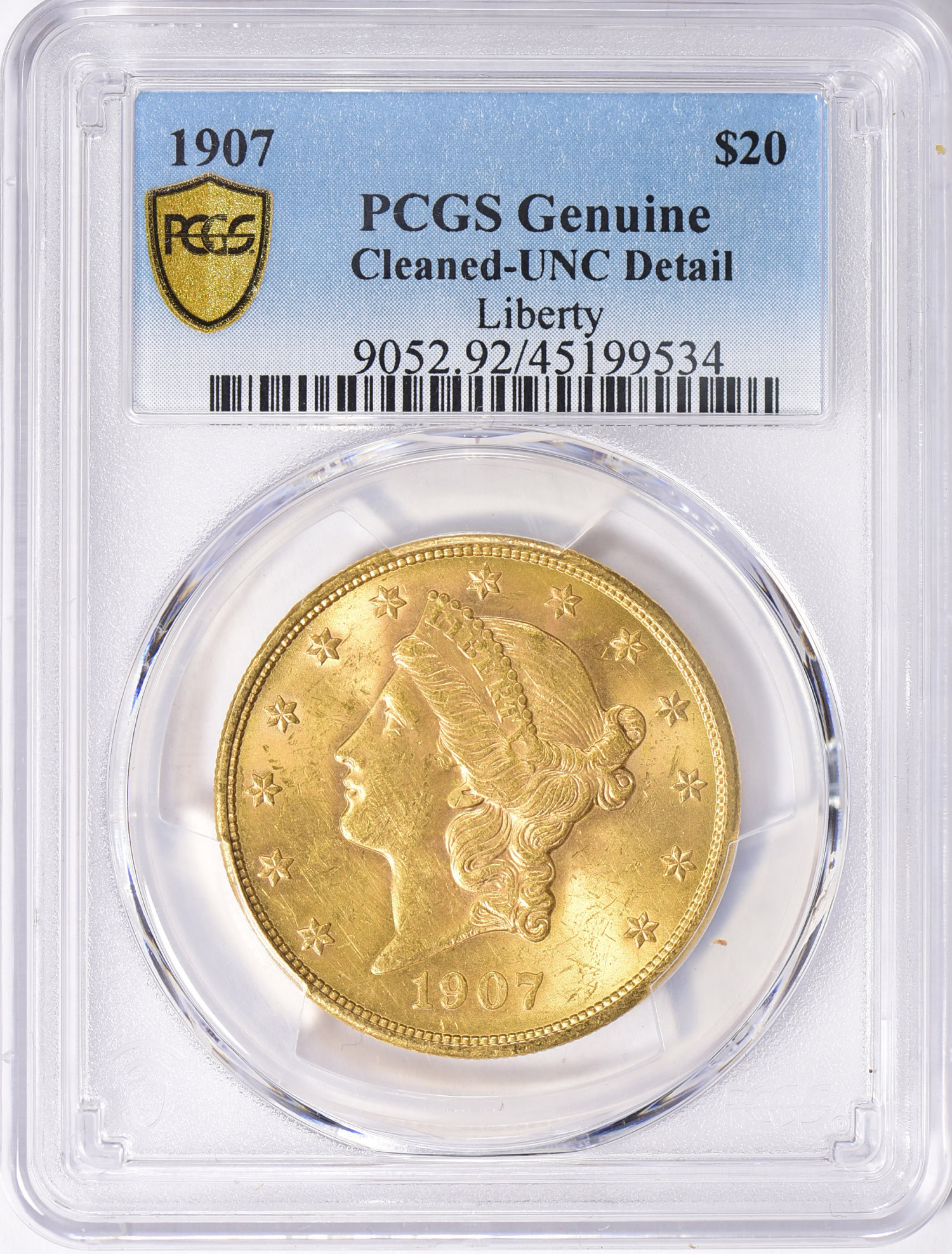 1907 Liberty Gold Double Eagle PCGS Genuine Unc Details (Item 1400678 ...