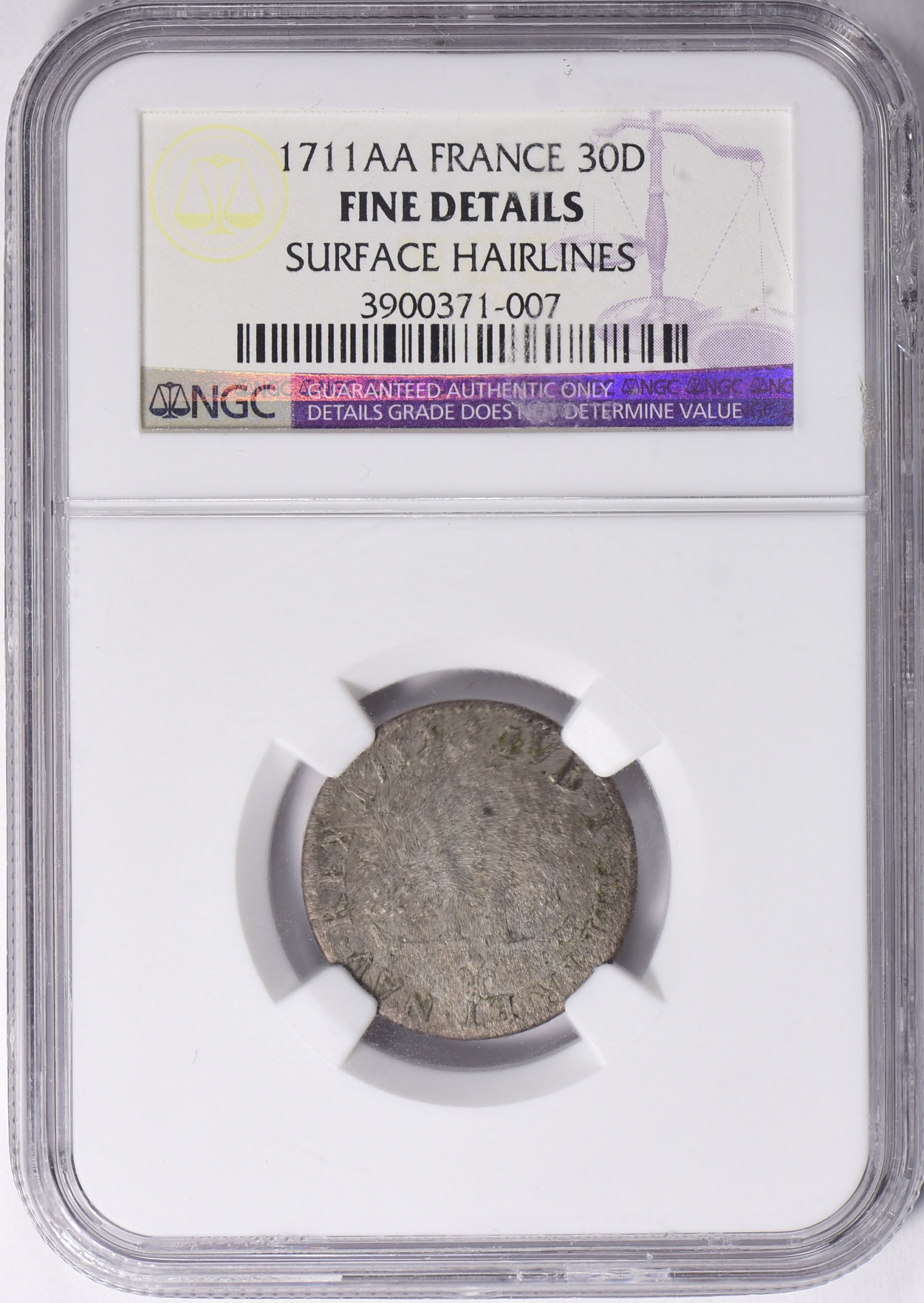 French Colonies 1711-AA 30 Deniers KM-378.1 NGC Fine Details (Item ...