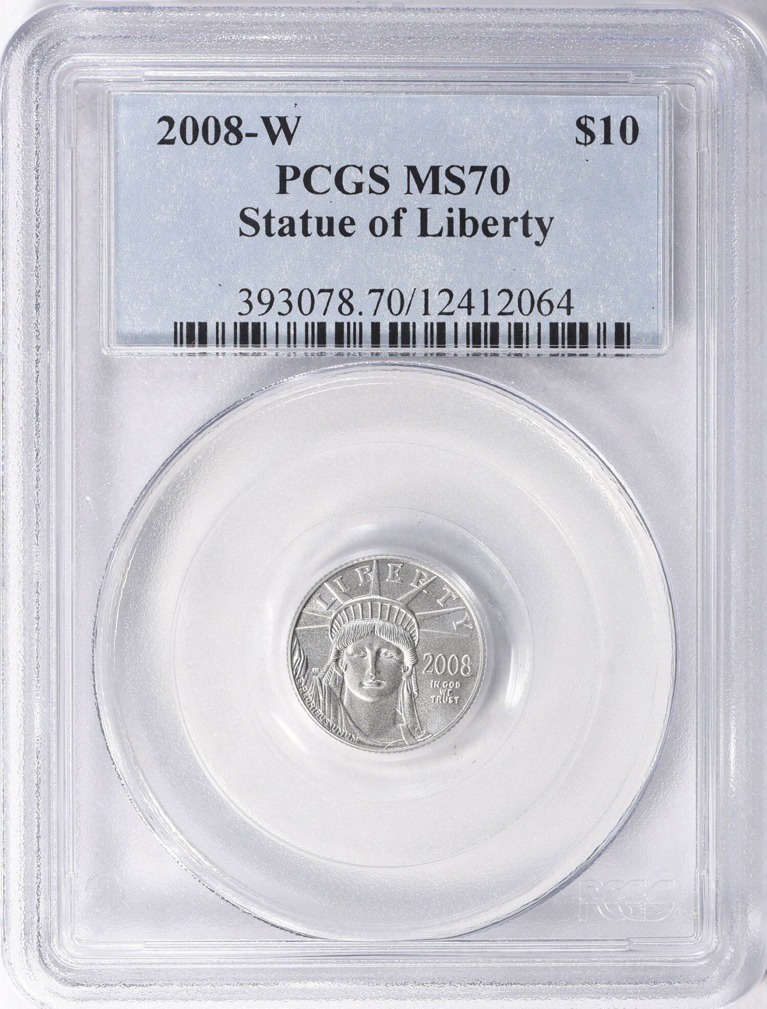 2008-W $10 Tenth-Ounce Platinum American Eagle PCGS MS-70 (Item 1413698 ...