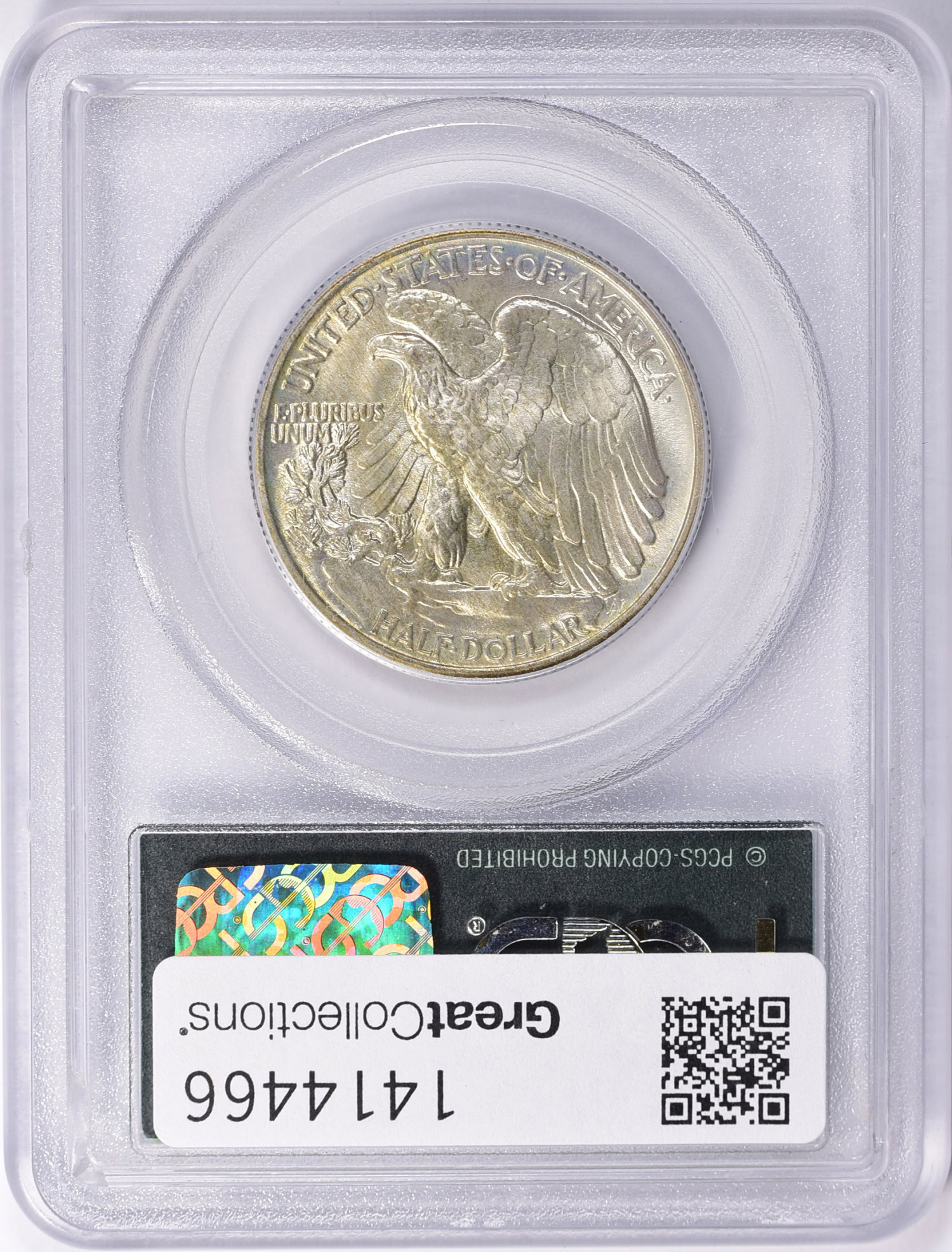 1939 Walking Liberty Half Dollar PCGS MS-67 (CAC Green) OGH (Toned) (Item 1414466 ...